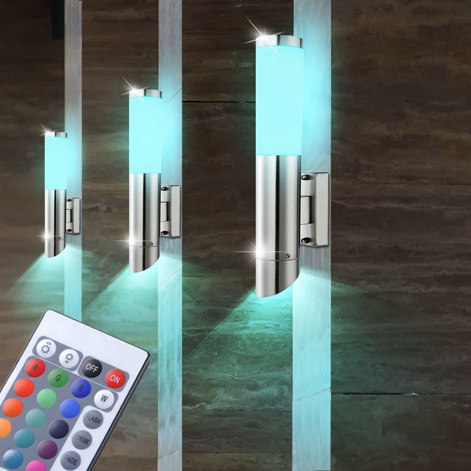 Etc Shop Außen Wandleuchte 3er Set Außen Leuchten Up Down Spots Dimmer