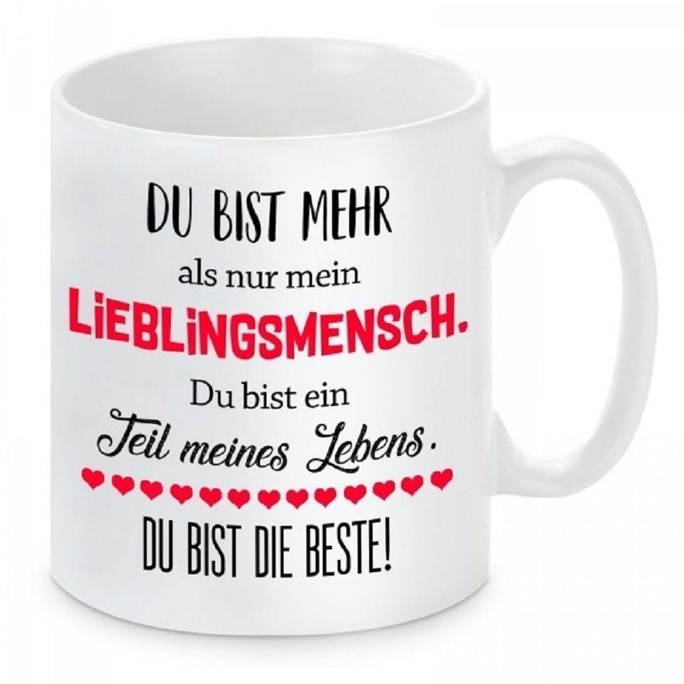 Herzbotschaft Tasse Kaffeebecher Mit Motiv Du Bist Mehr Als Nur Mein