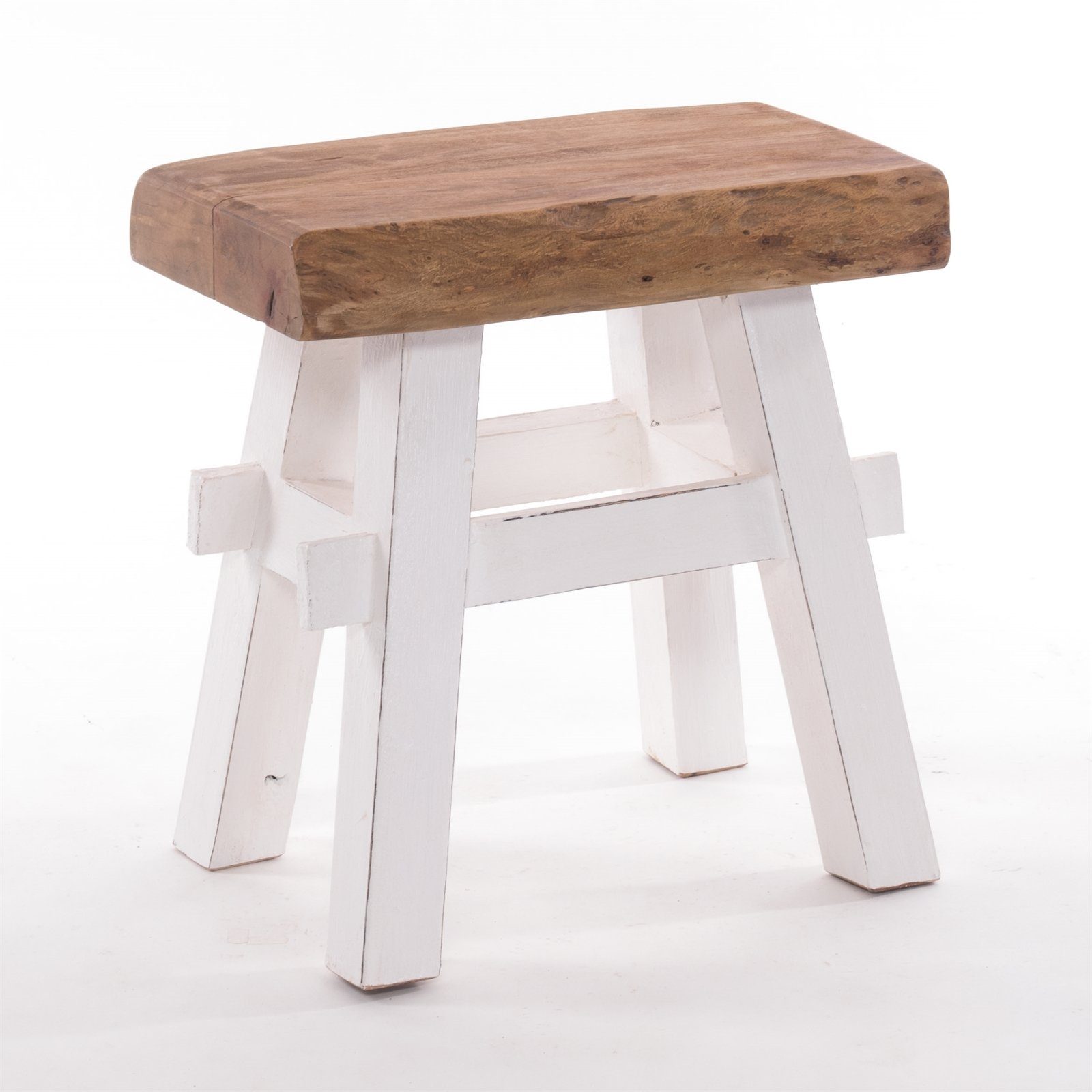 Hocker Holz Weis