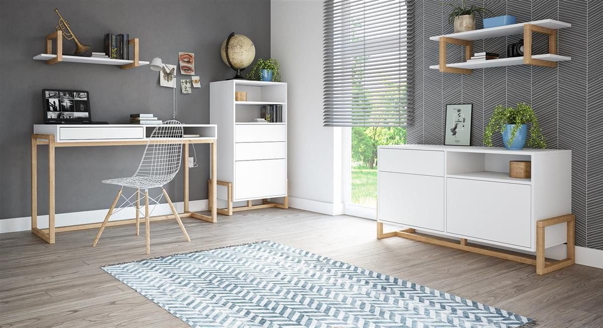 Vivente Möbel Schreibtisch Oslo Schreibtisch Highboard Sideboard
