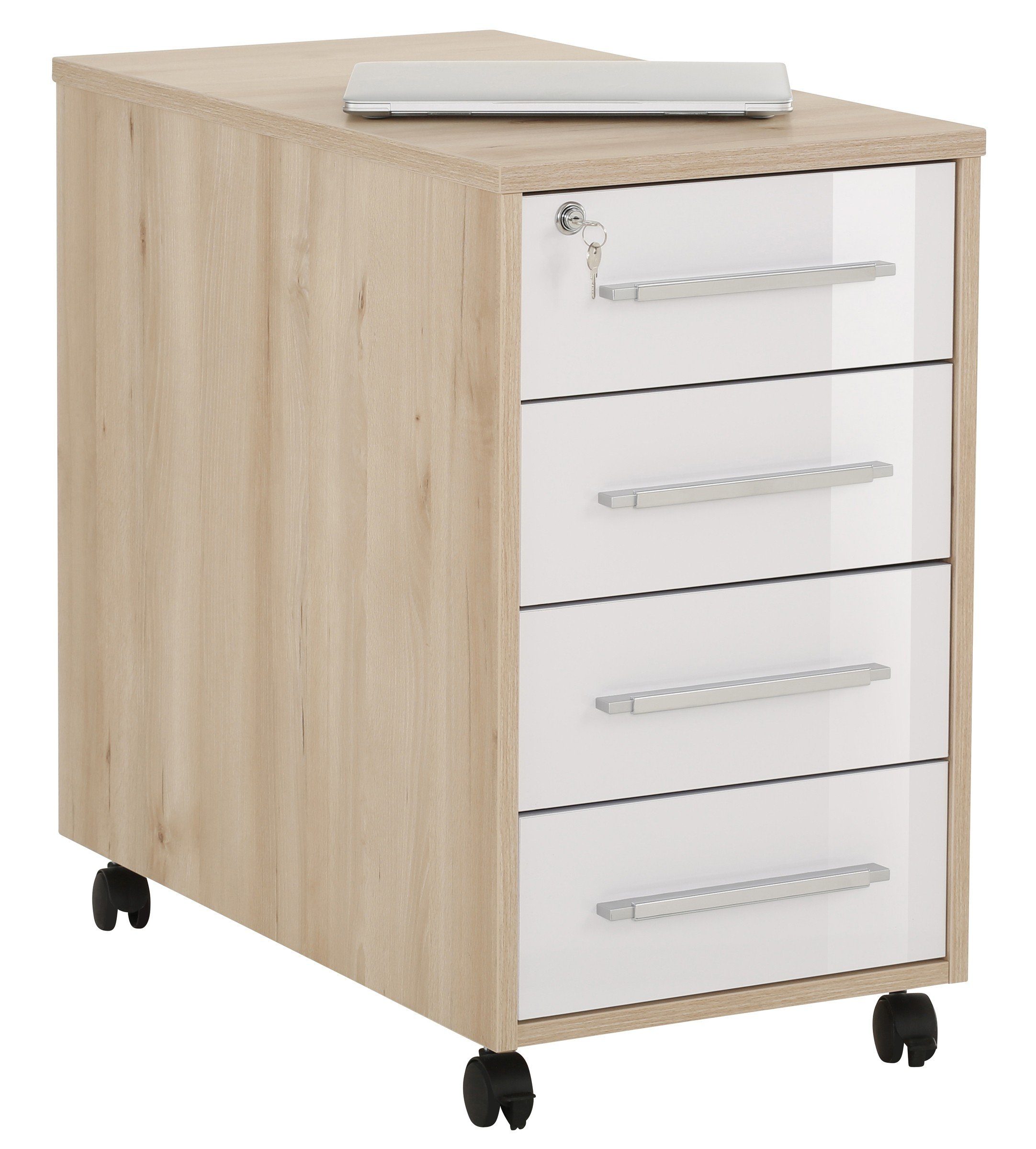 Möbelando Rollcontainer 17142656 Bxhxt 43x75x80 Cm In Edelbuche