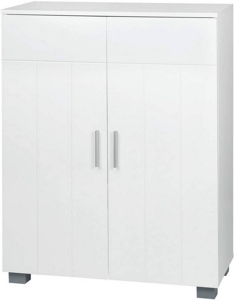 Woltu Badkommode Beistellschrank Mit Doppeltür Aus Mdf Weiß