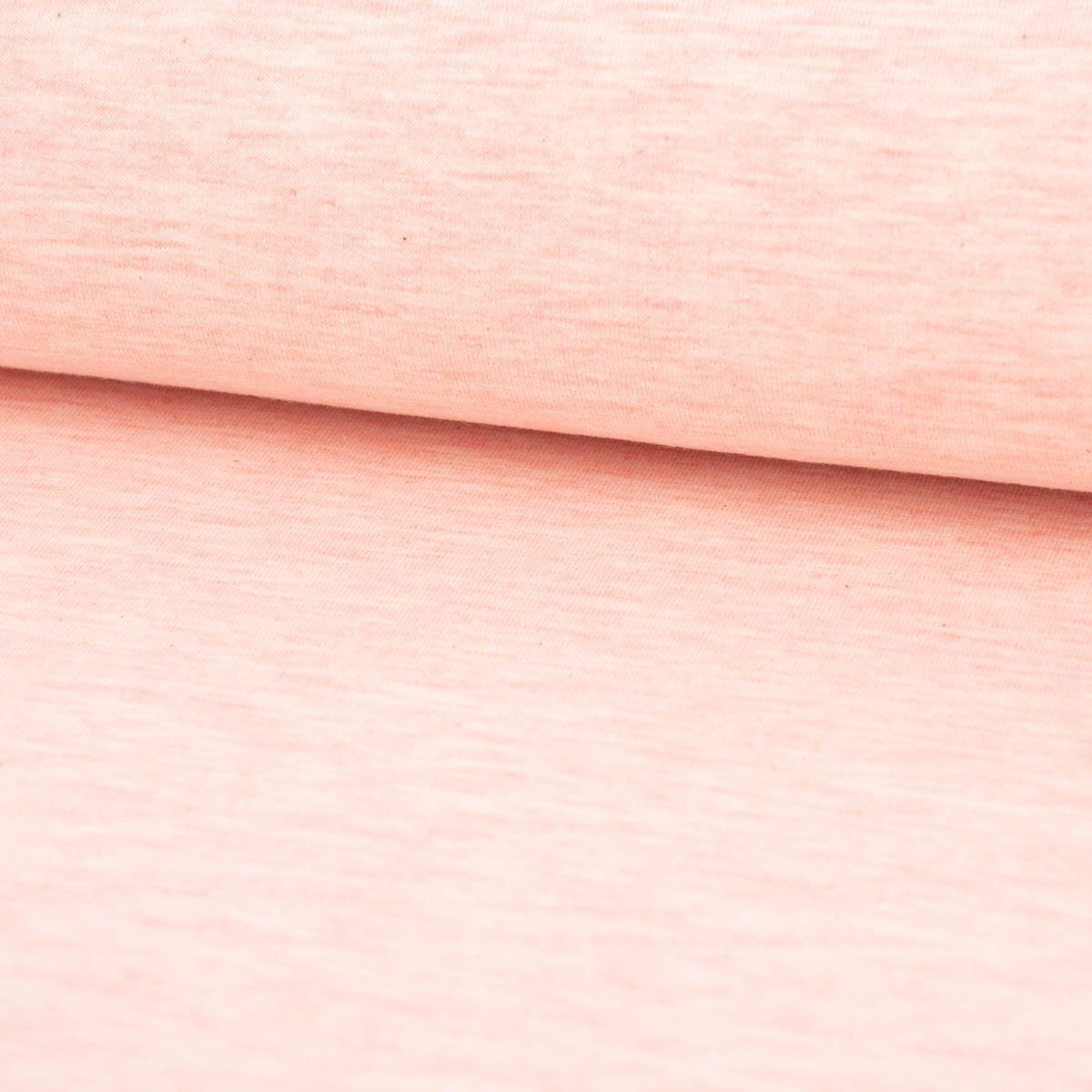 SchÖner Leben Stoff French Terry Sommersweat Melange Einfarbig Rosa