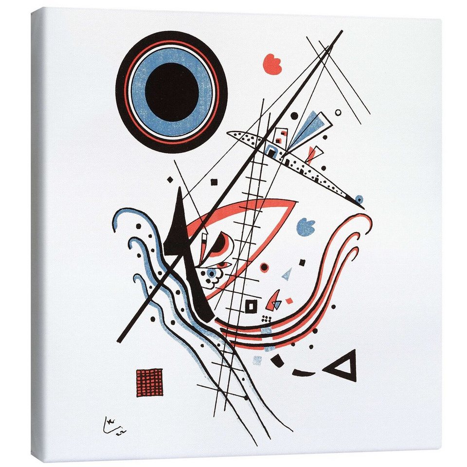 Posterlounge Leinwandbild Wassily Kandinsky Lithographie Blau Malerei