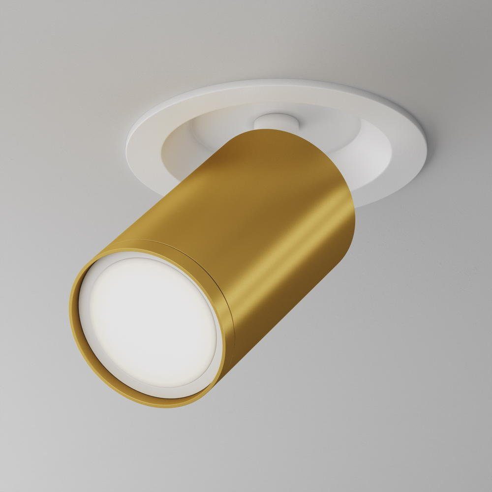 Click Licht Einbauleuchte Deckeneinbaustrahler Focus In Gold Und Weiß