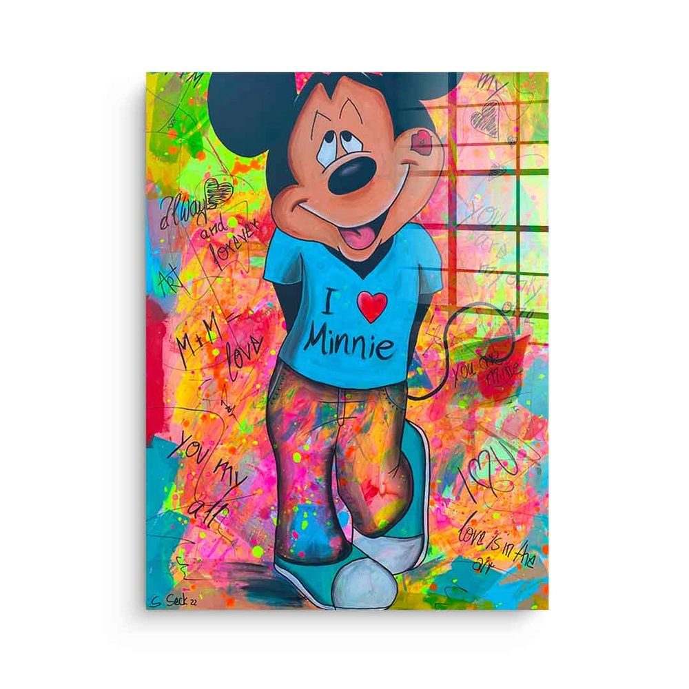 Dotcomcanvas® Acrylglasbild Mickey Loves Minni Acrylglas