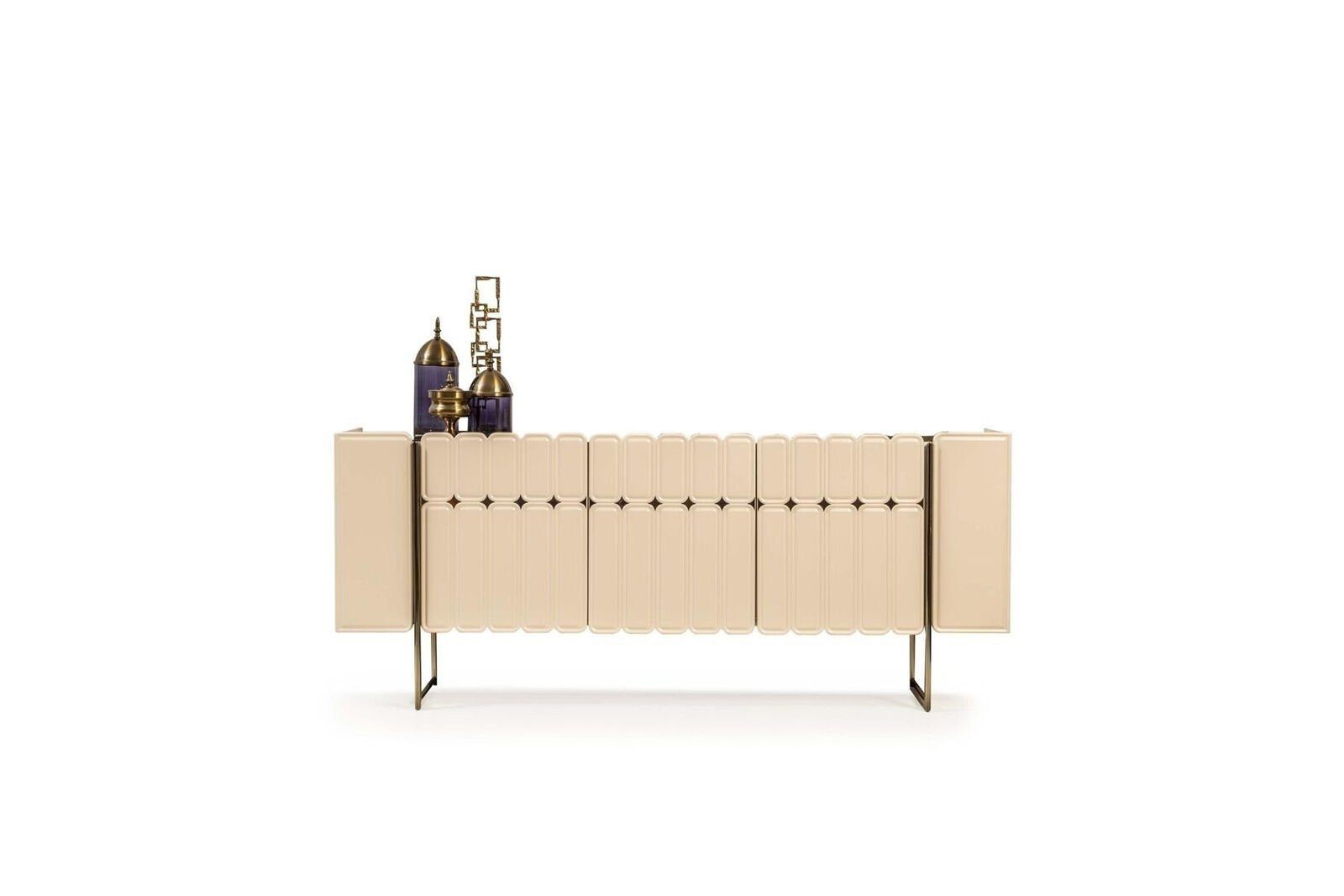 Jvmoebel Sideboard Beige Holz Anrichte Designer Kommode Sideboard