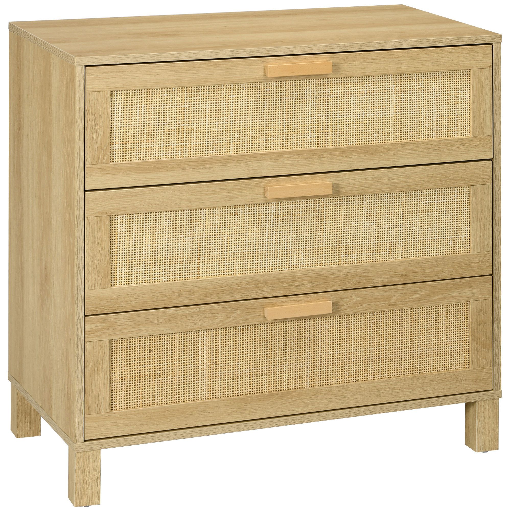 Homcom Kommode Beistellschrank Sideboard Mit 3 Schubladen