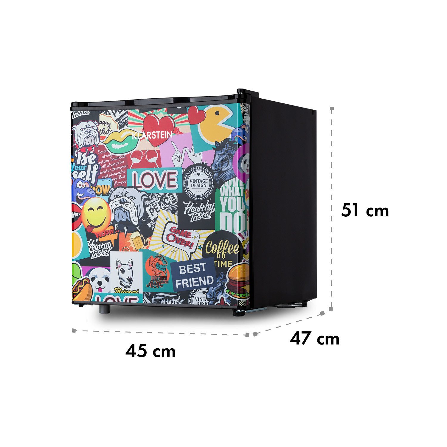 Klarstein Table Top Kühlschrank Cool Vibe 48+, 50 cm hoch, 44.5 cm ...