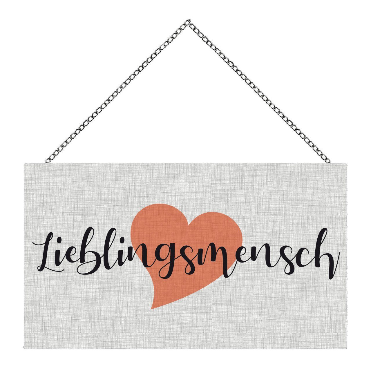 Trend Line Wandbild Schild mit Spruch Lieblingsmensch, 23 x 13 cm