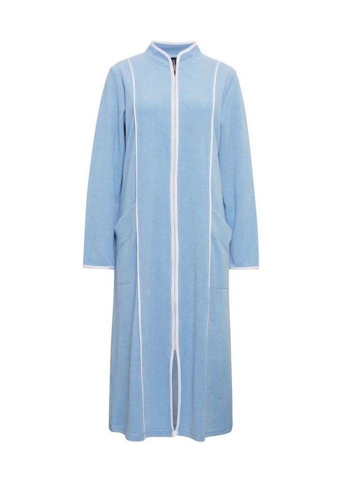 Goldner Shirtjacke Frottee Hausmantel Mit Reißverschluss