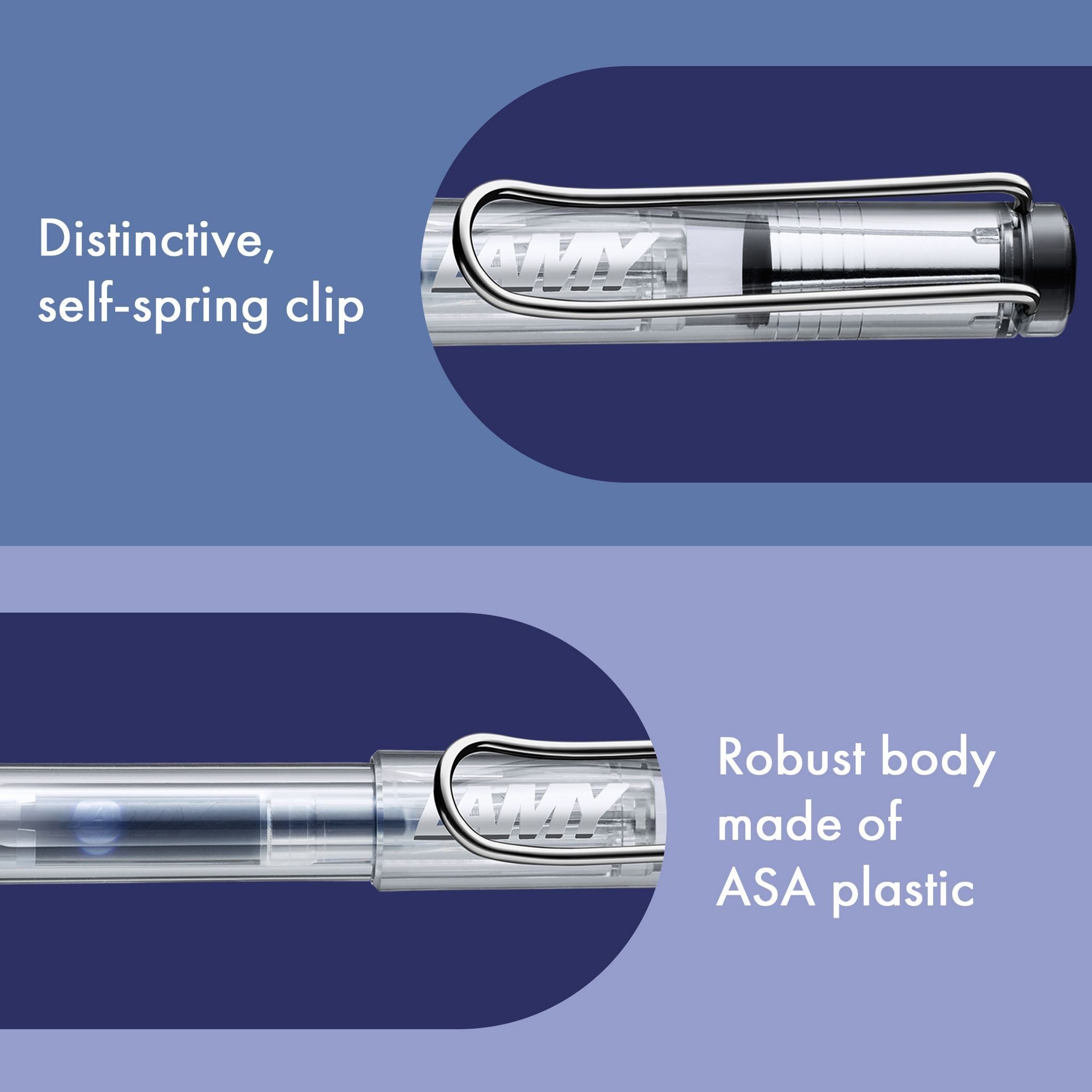LAMY Tintenroller LAMY Tintenroller VISTA Transparent ROLL-INK Füller ...