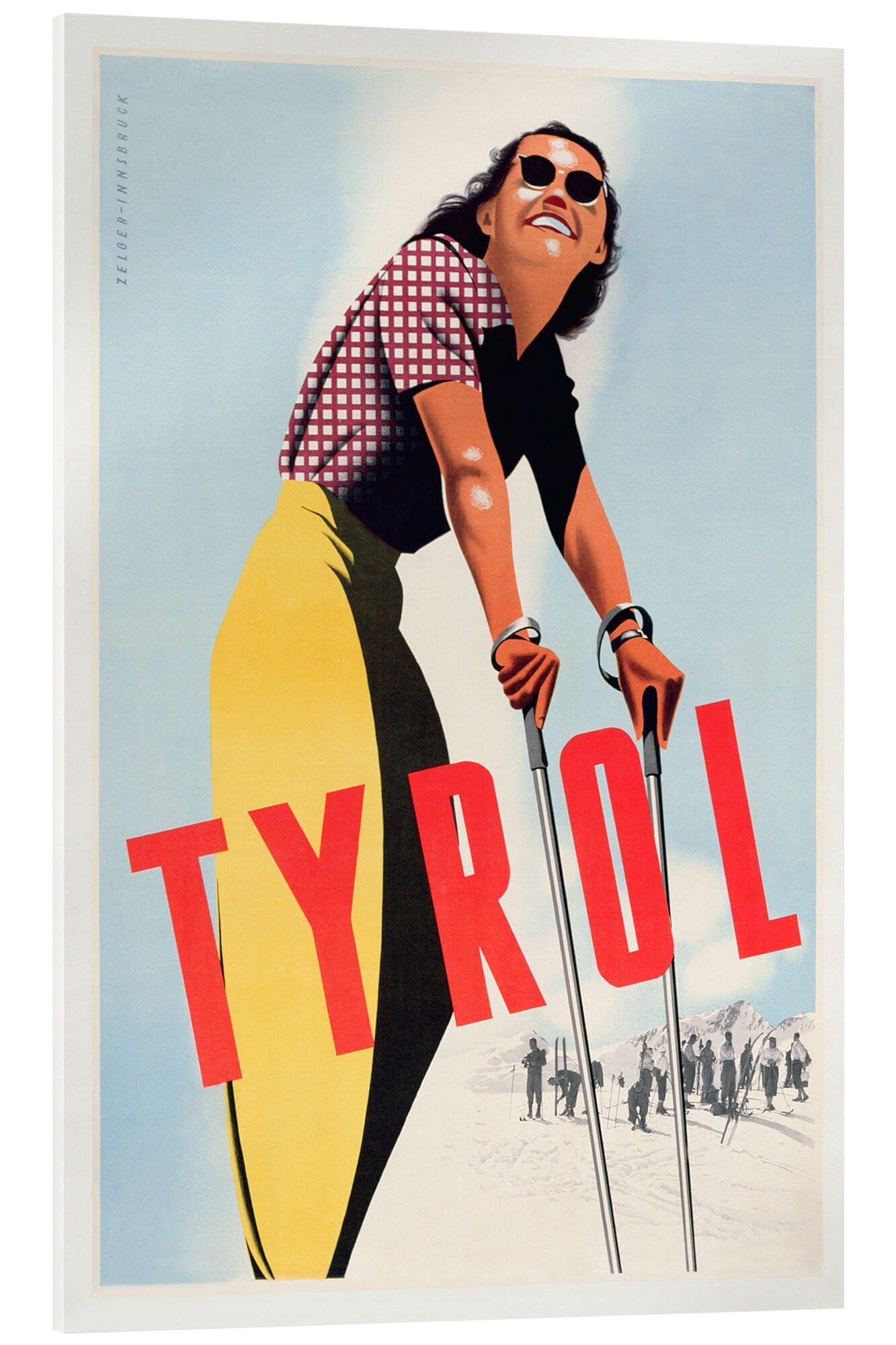 Posterlounge Acrylglasbild Vintage Ski Collection Tirol 1937 Vintage