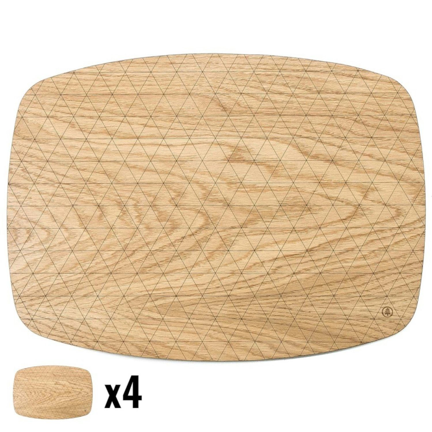 bewood Platzteller, Untersetzer aus Holz 4-er Set