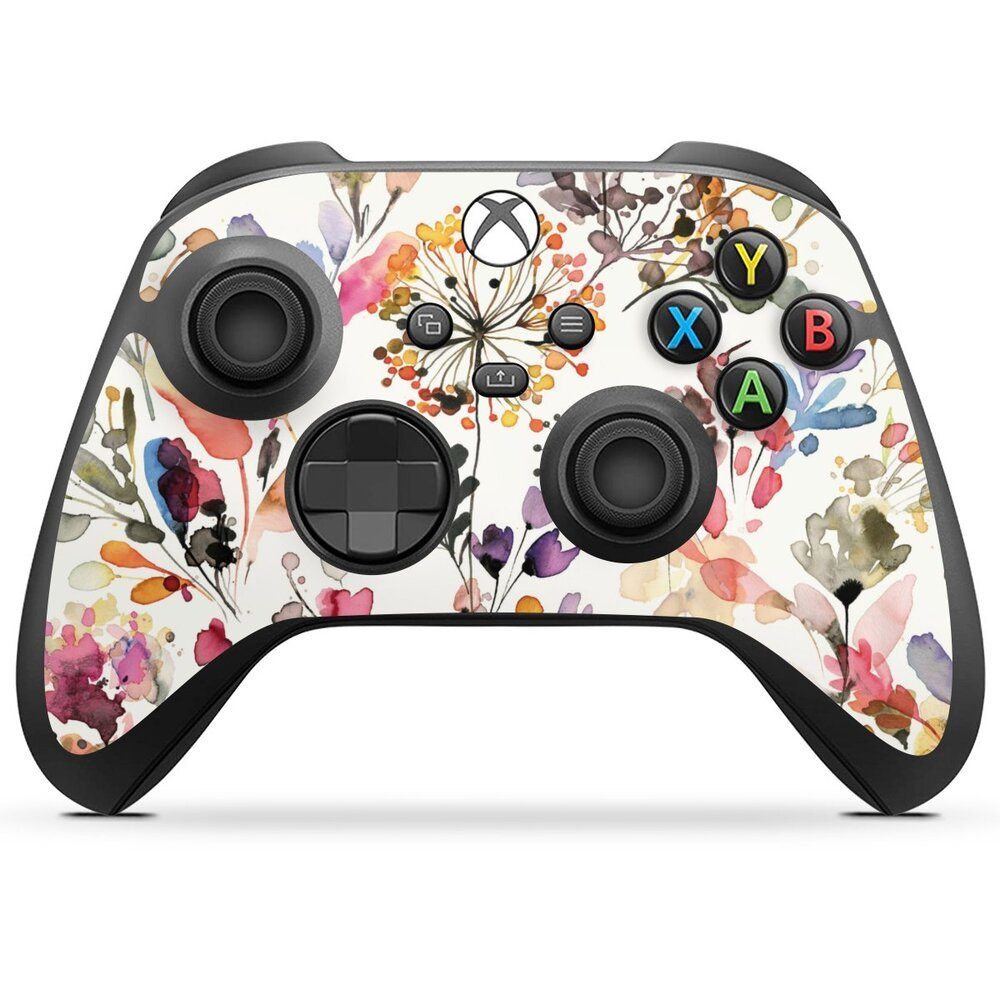 Deindesign Handyhülle Blume Muster Pastell Wild Grasses Microsoft Xbox Series X Controller Skin