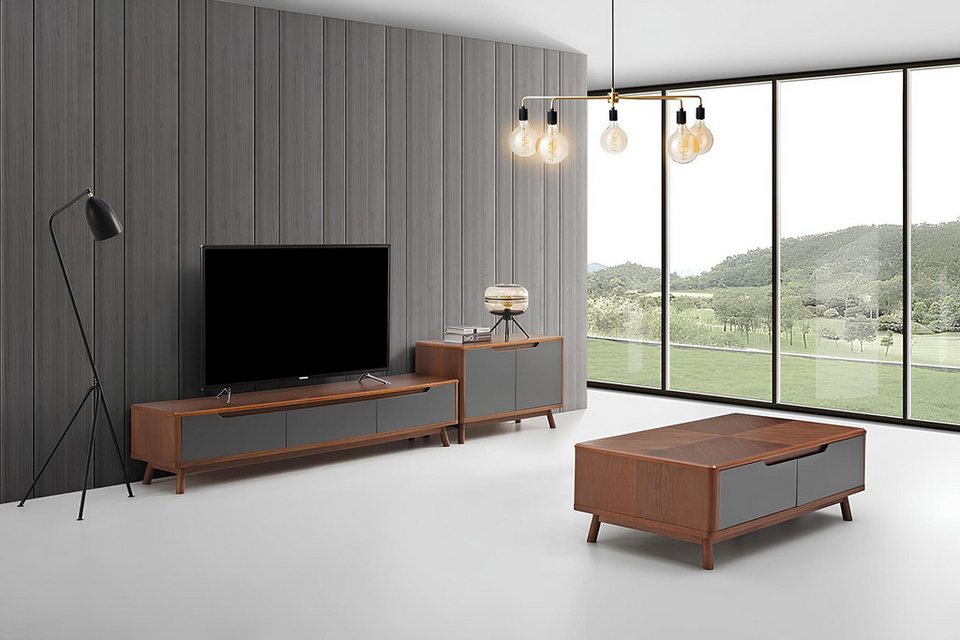 Xlmoebel Wohnwand Moderne Wohnzimmermöbel Set Aus Holz Mit Sideboard