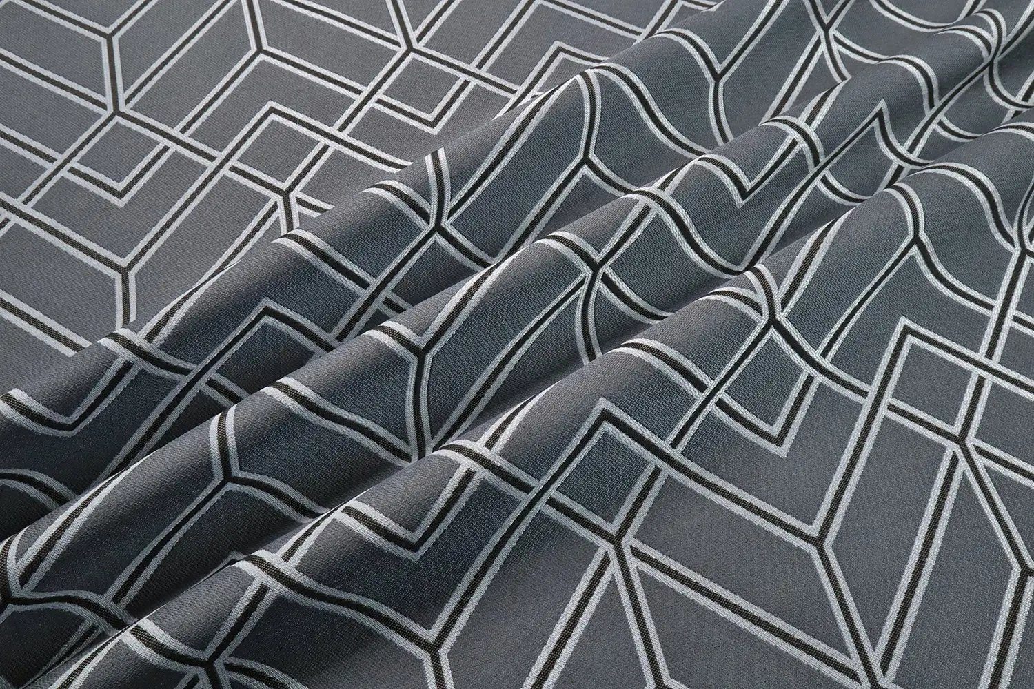 Stofferia Stoff Polsterstoff Jacquard Pacific Dunkelgrau, Meterware