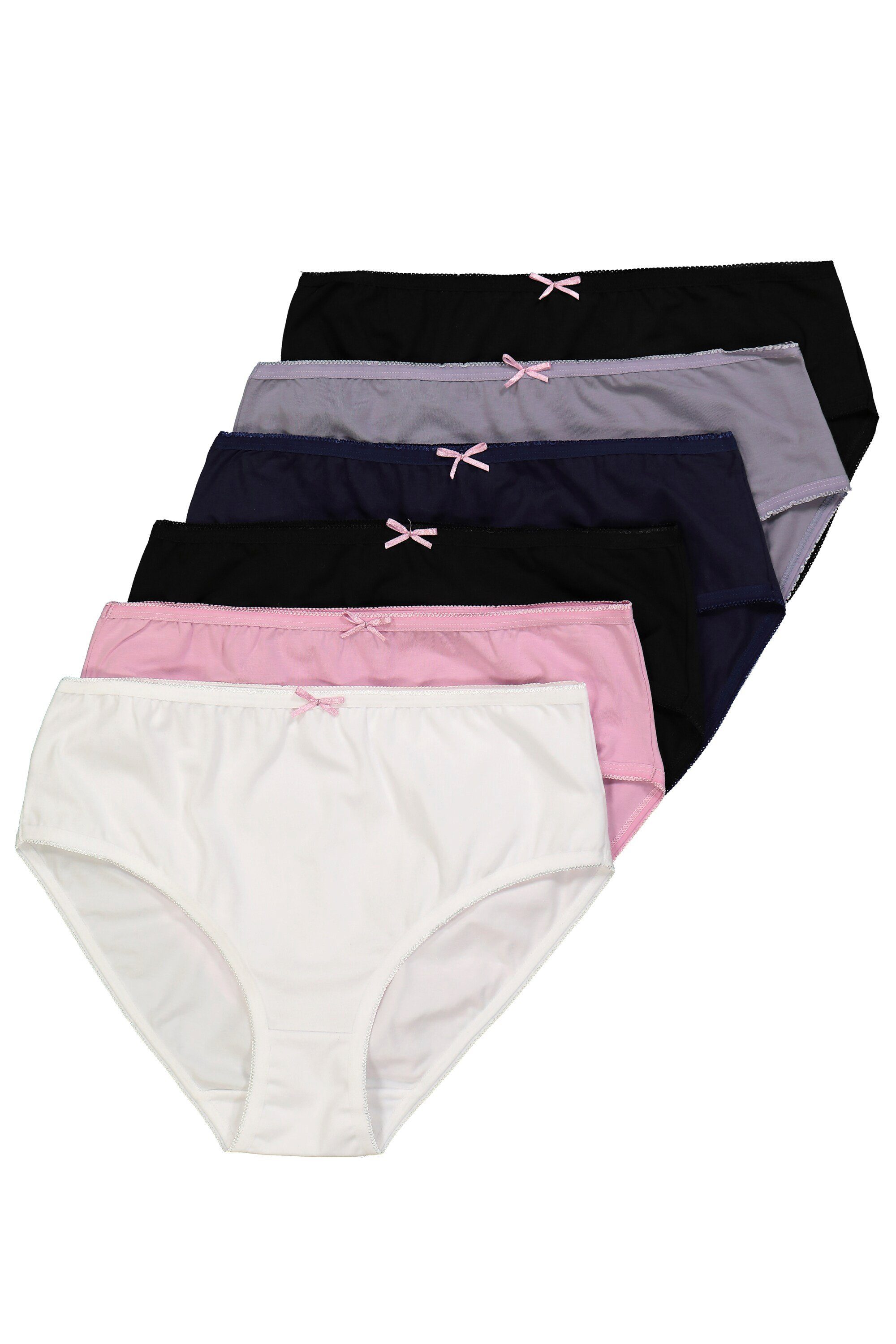 Ulla Popken Slip Midislips 6er Pack Einfarbig