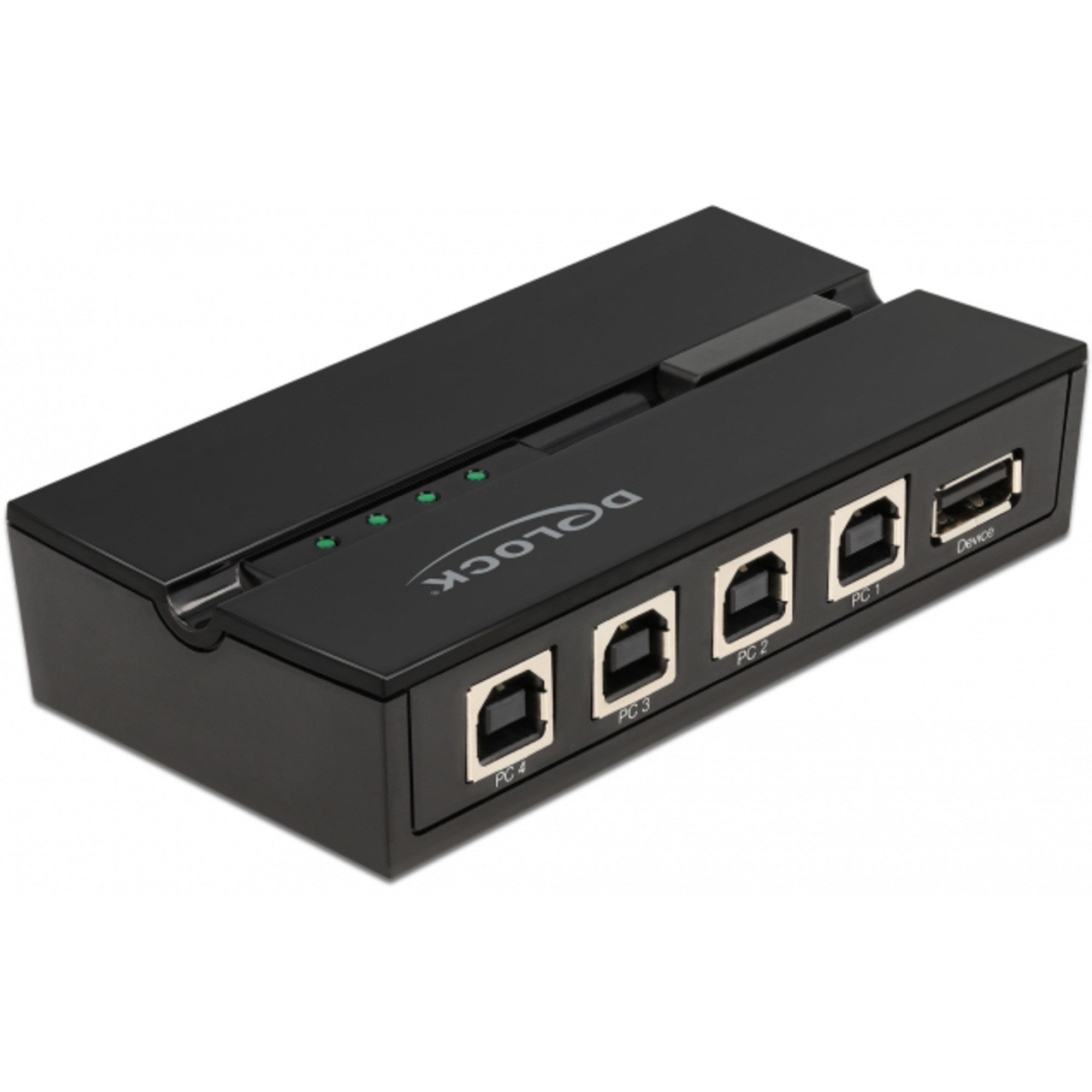 Delock DeLOCK USB 2.0 Switch für 4 PC an 1 Gerät, USB-Kabel ...
