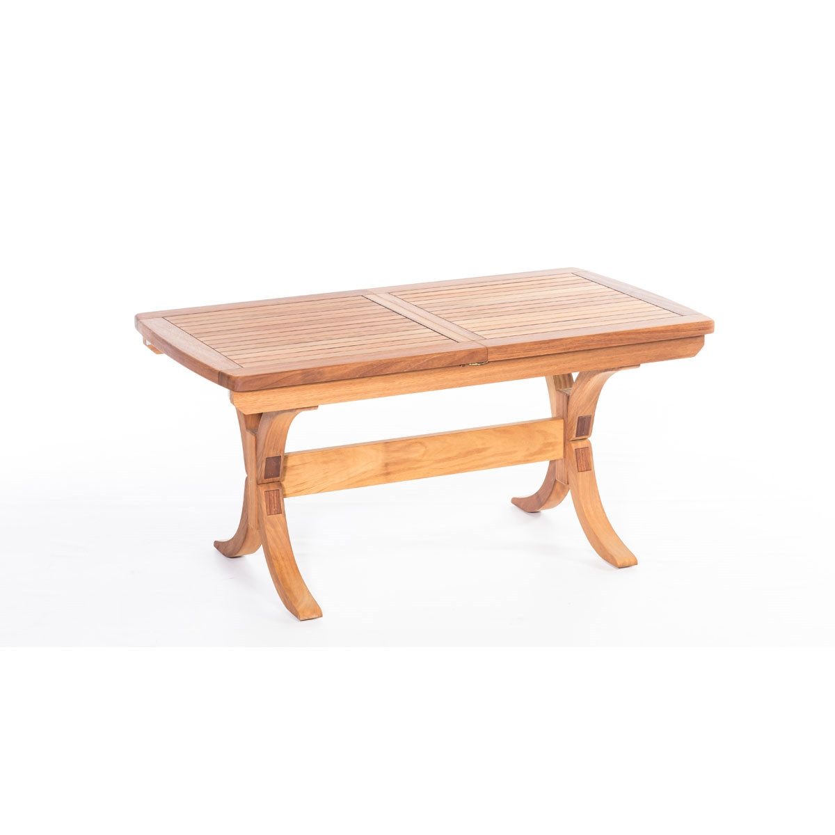 gowoll Gartentisch Balkontisch Wetterfest Iroko-Massivholztisch Ausziehbarer Tisch (1 Tisch ...