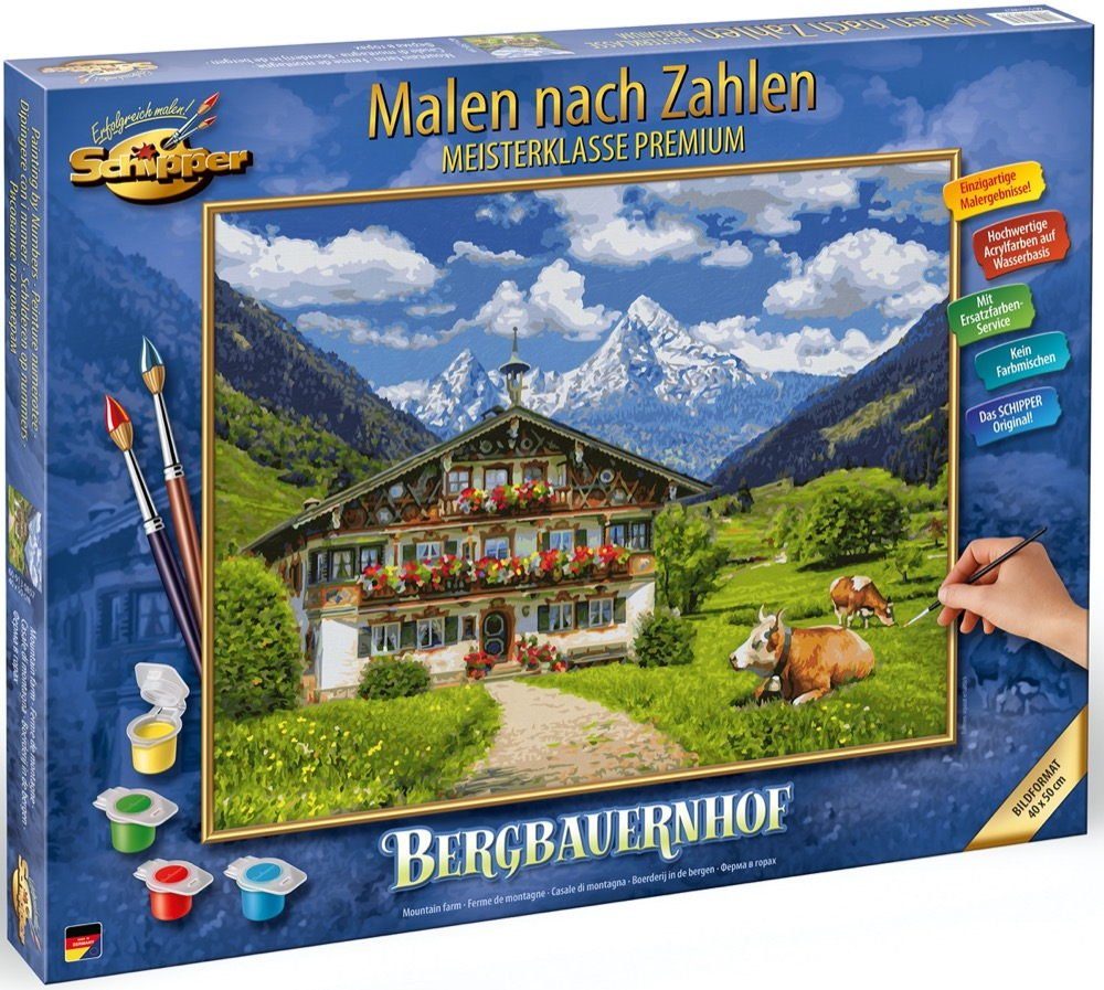 Schipper Malen nach Zahlen Meisterklasse Premium - Bergbauernhof, Made in Germany, Schipper ...