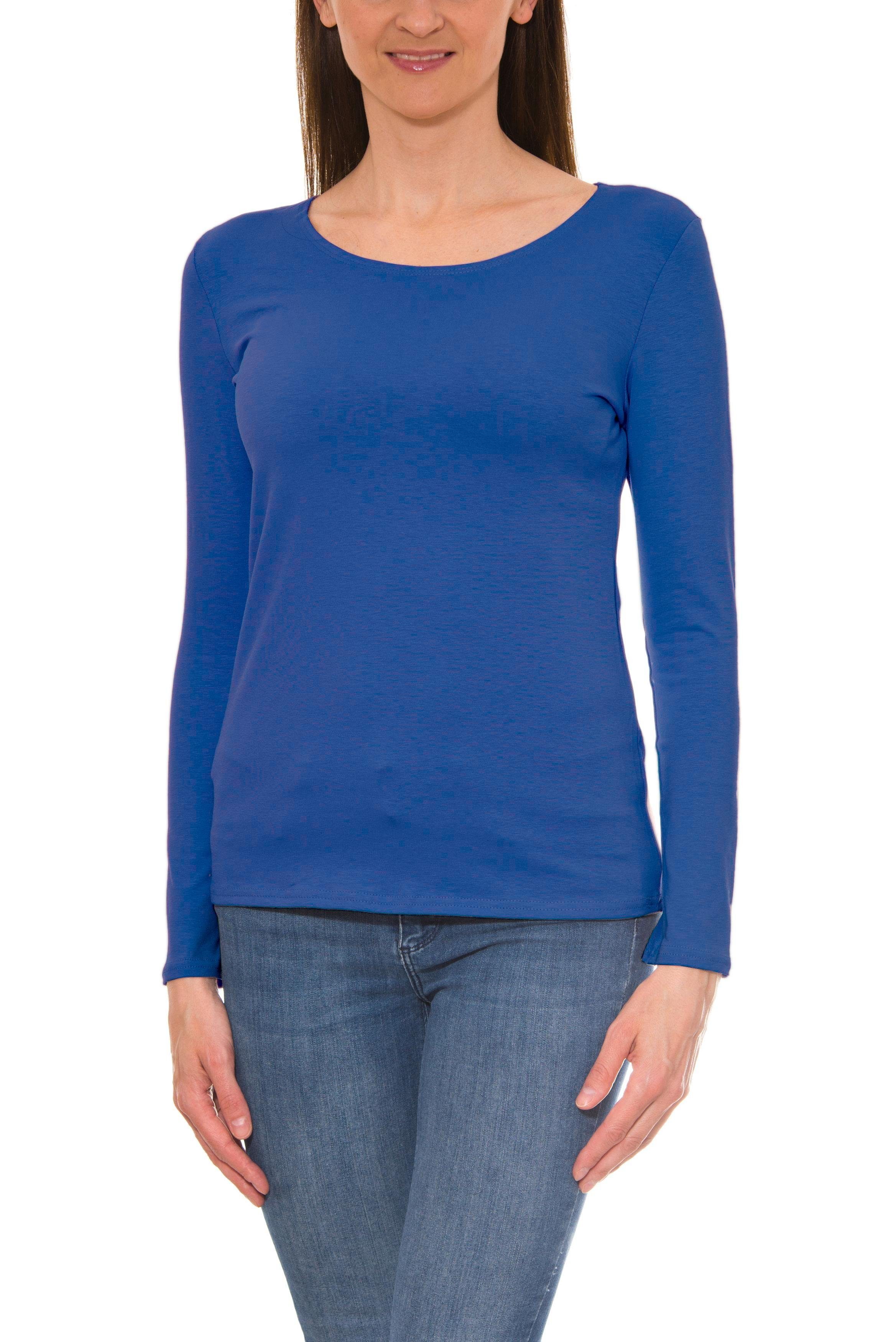 Alkato Longshirt Alkato Damen Shirt 3/4 Arm mit Rundhals