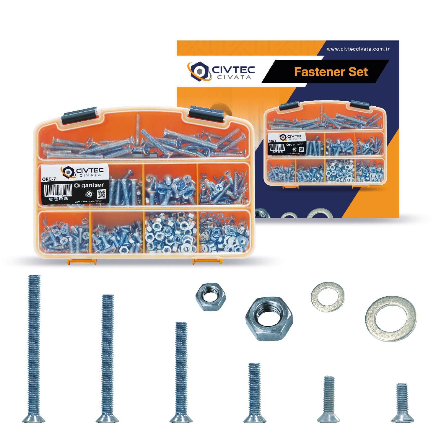 CIVTEC CIVATA Schrauben-Set Schrauben Set, Edelstahl Schrauben und -Muttern, 591-Teiliges Set