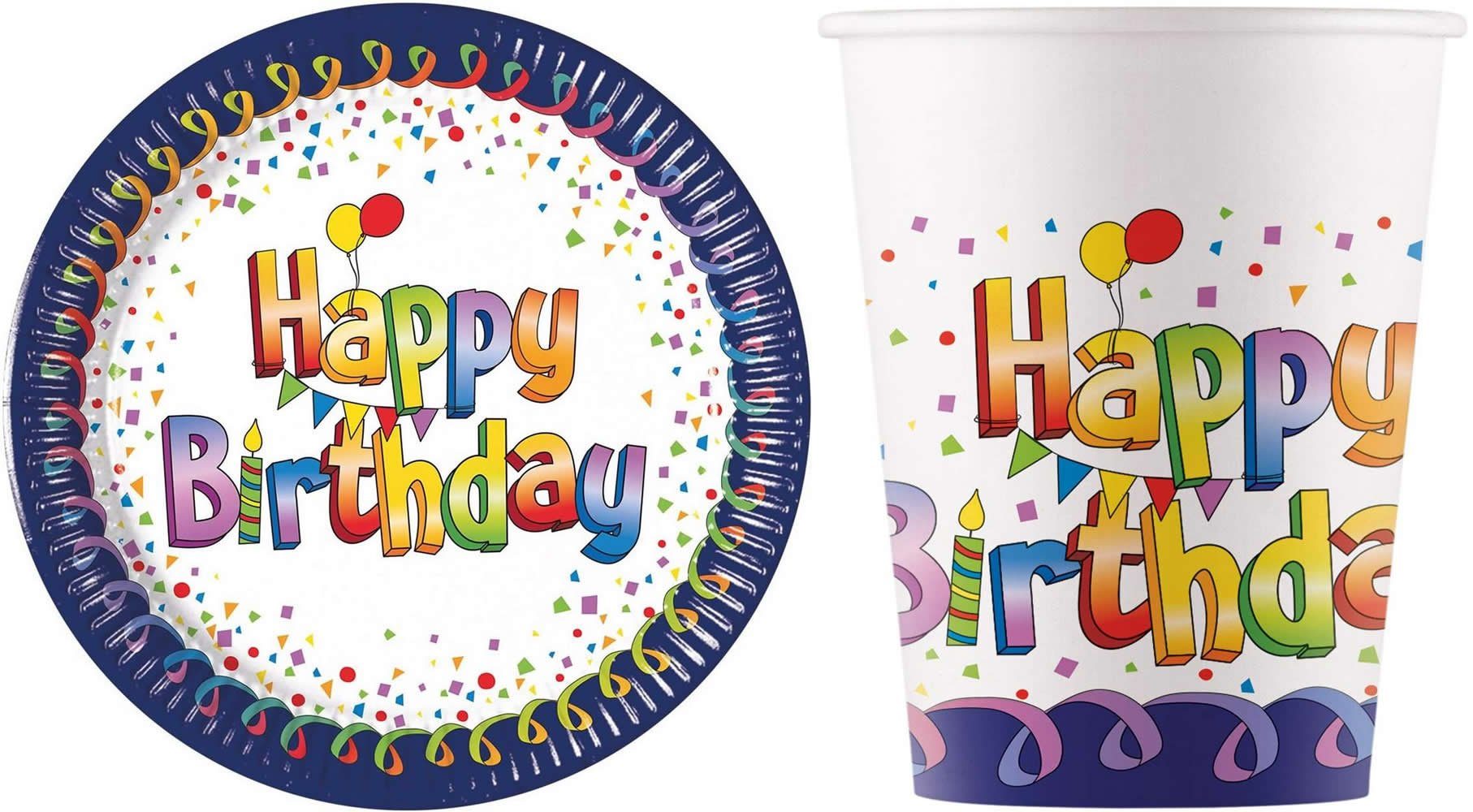Procos Einweggeschirr Set 16 Tlg Set Kindergeburtstag Party Feier Deko