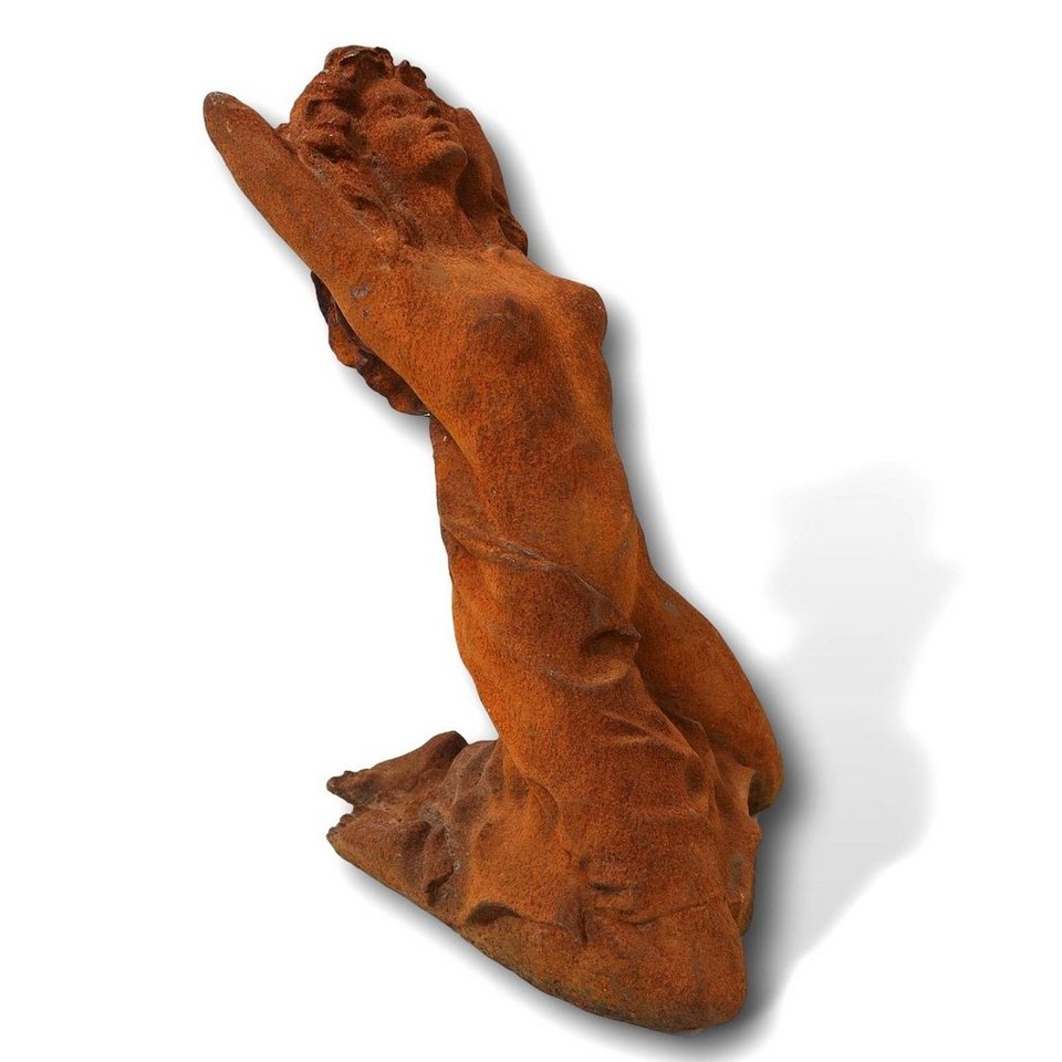 Aubaho Gartenfigur Skulptur Frau Eisen Akt Erotik Liebe Rost Figur