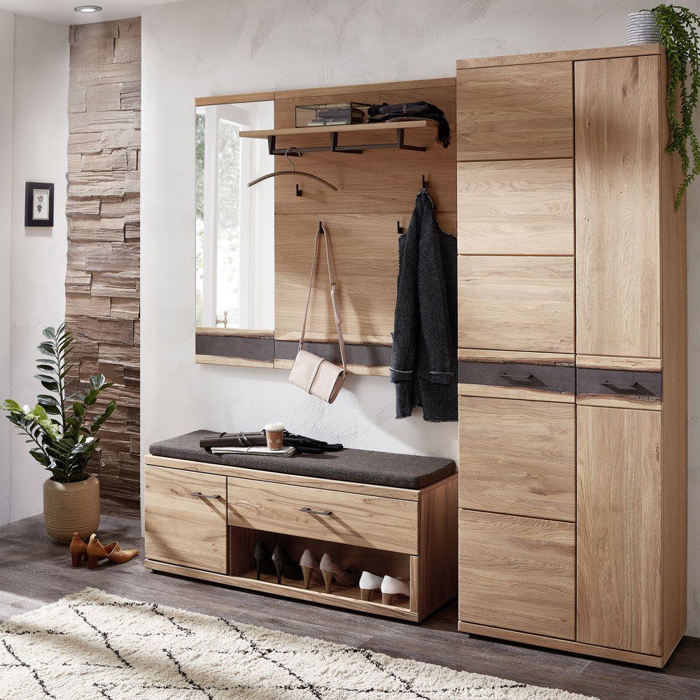 Garderobe Wildeiche Massiv
