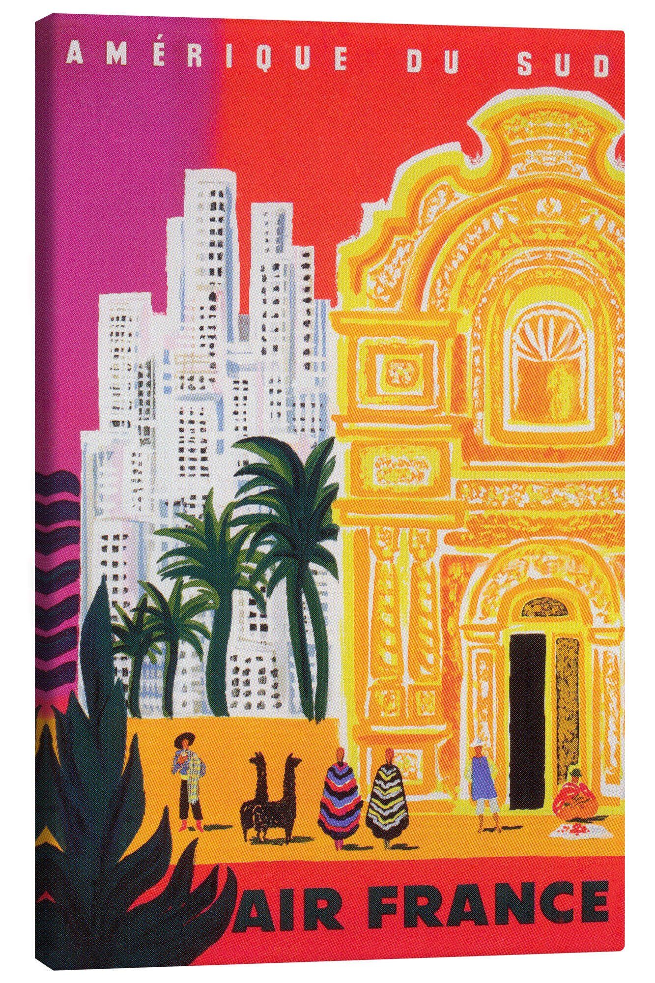 Posterlounge Leinwandbild Vintage Travel Collection Air France