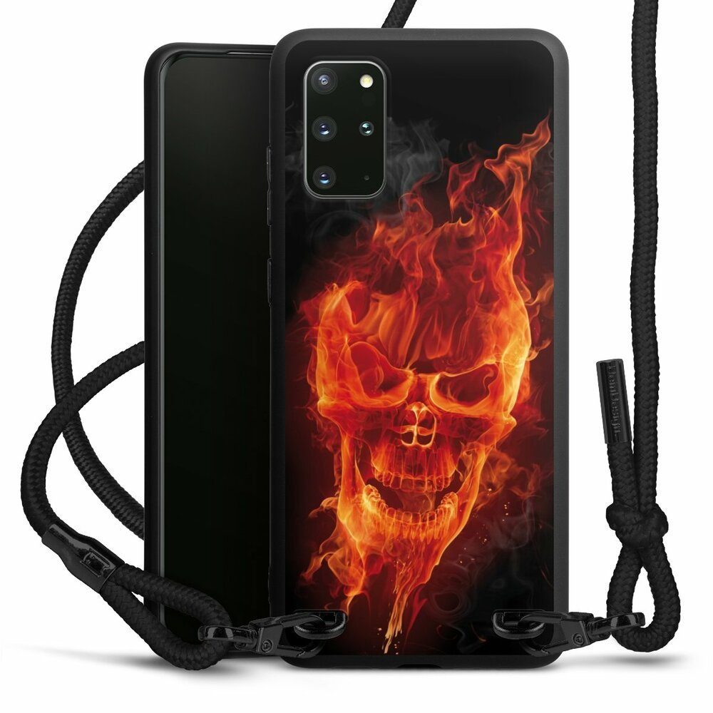 Deindesign Handyhülle Totenkopf Feuer Schädel Burning Skull Samsung