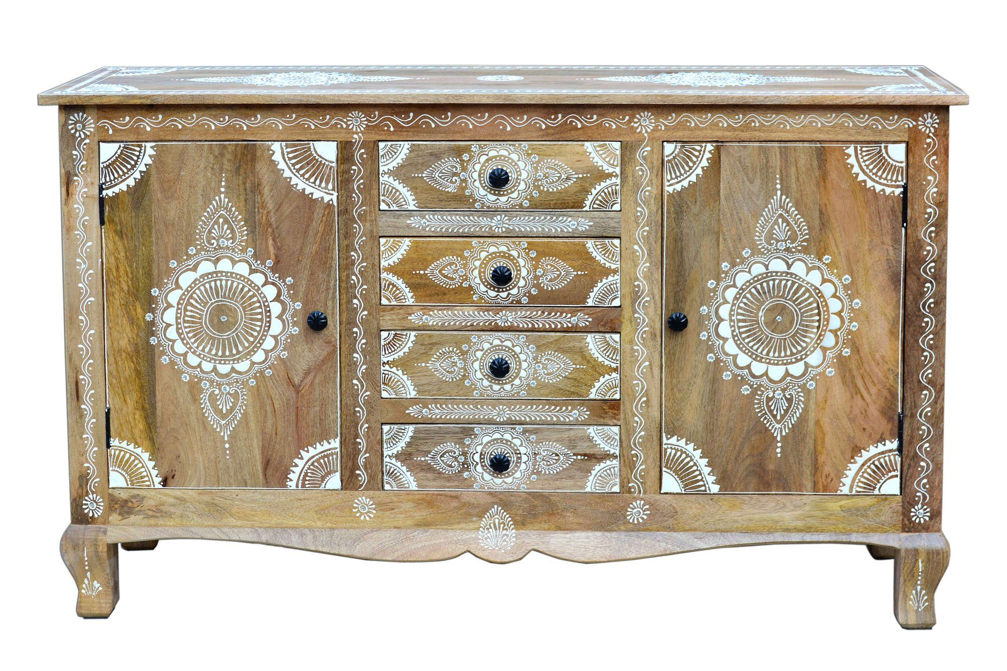 OTTO home Sideboard Gullaba, Kommode, Hand bemalt, Breite 140 cm