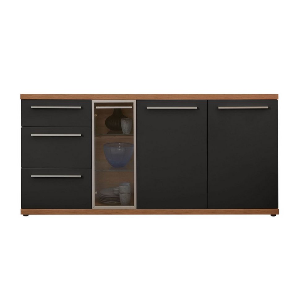 Ebuy24 Sideboard Odar Sideboard 3 Türen Und 3 Schubladen In Eiche D