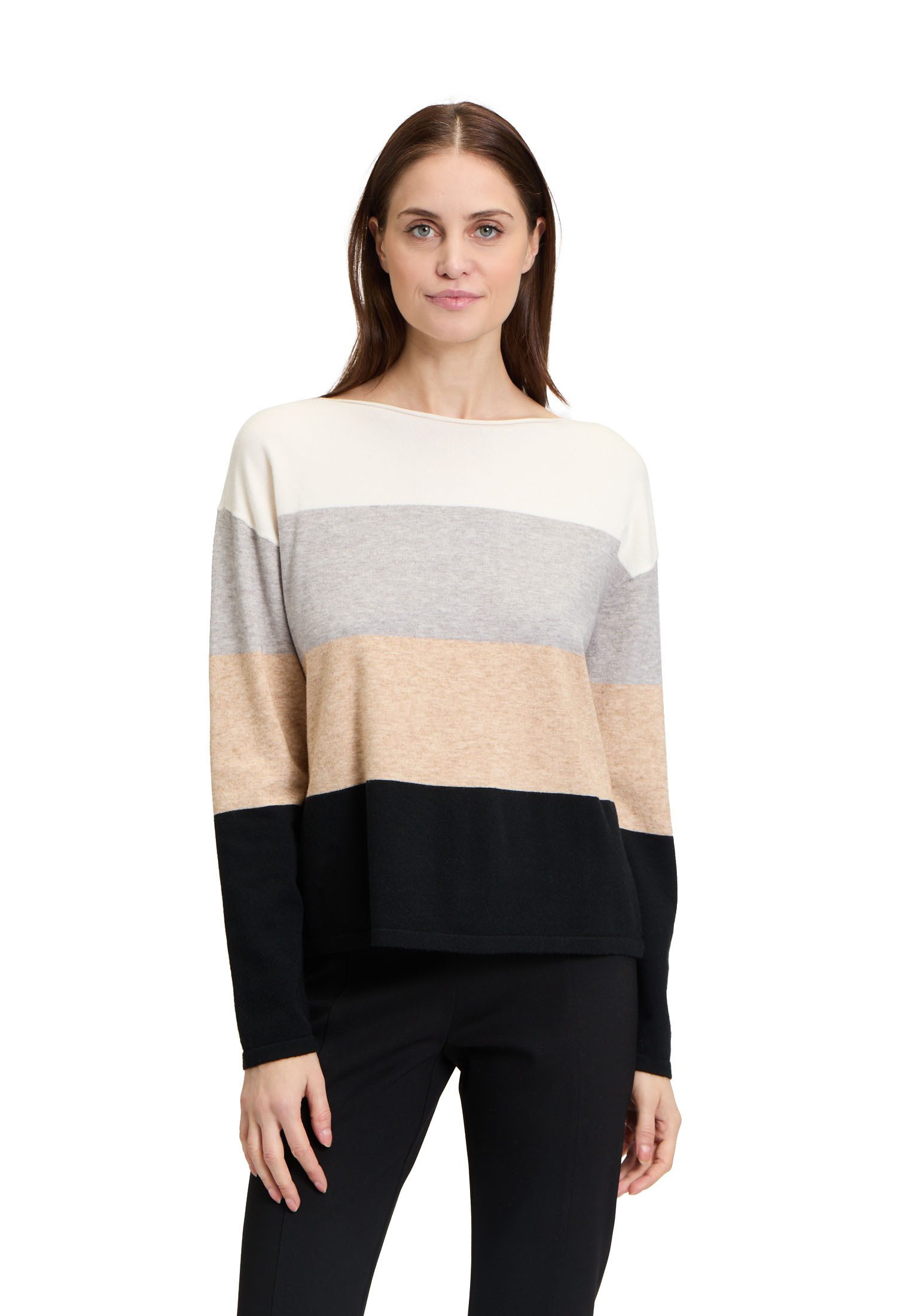 Betty Barclay Strickpullover Betty Barclay Feinstrickpullover mit Color Blocking (1-tlg) Material