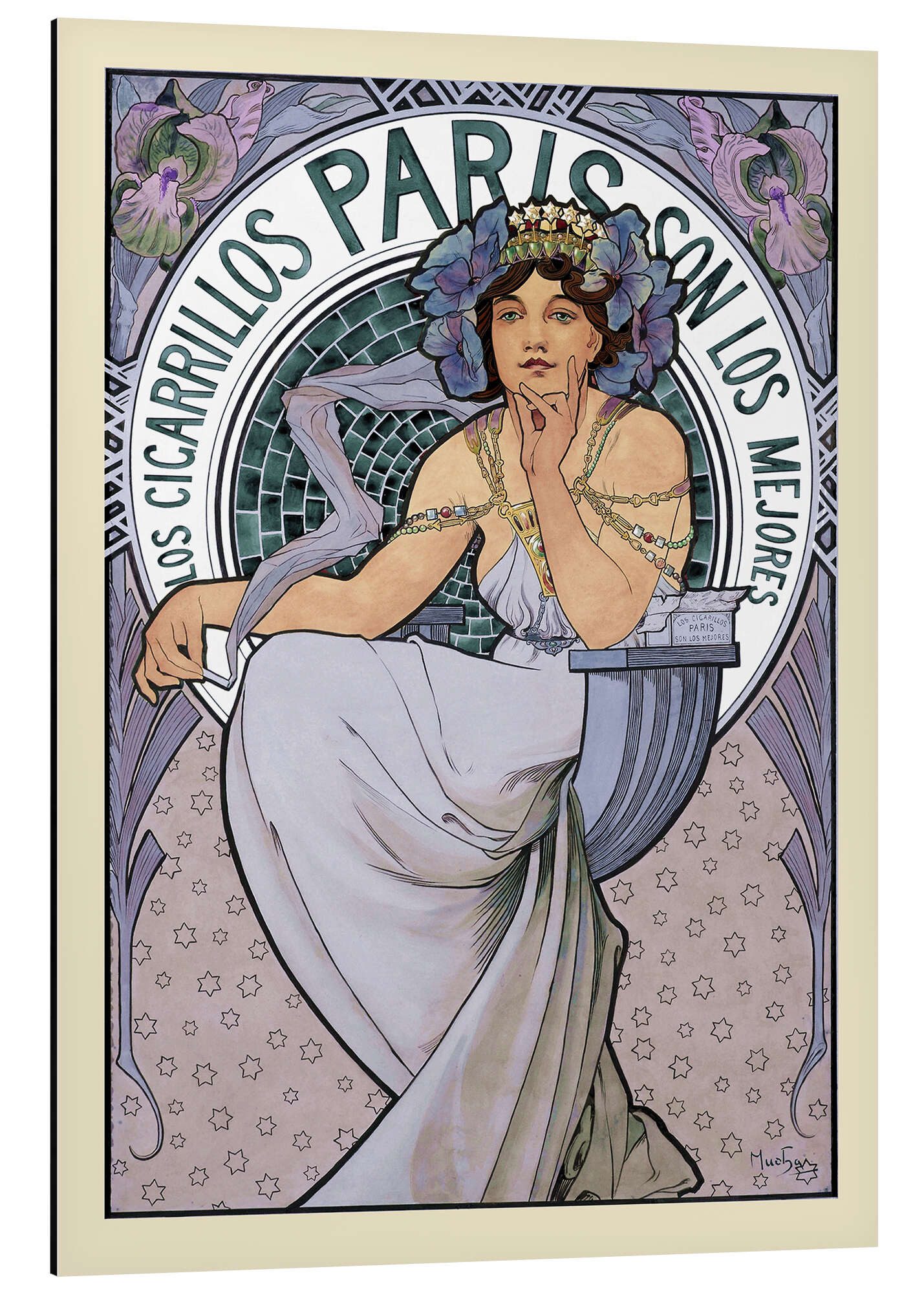 Posterlounge Alu Dibond Druck Alfons Mucha Los Cigarrillos Paris