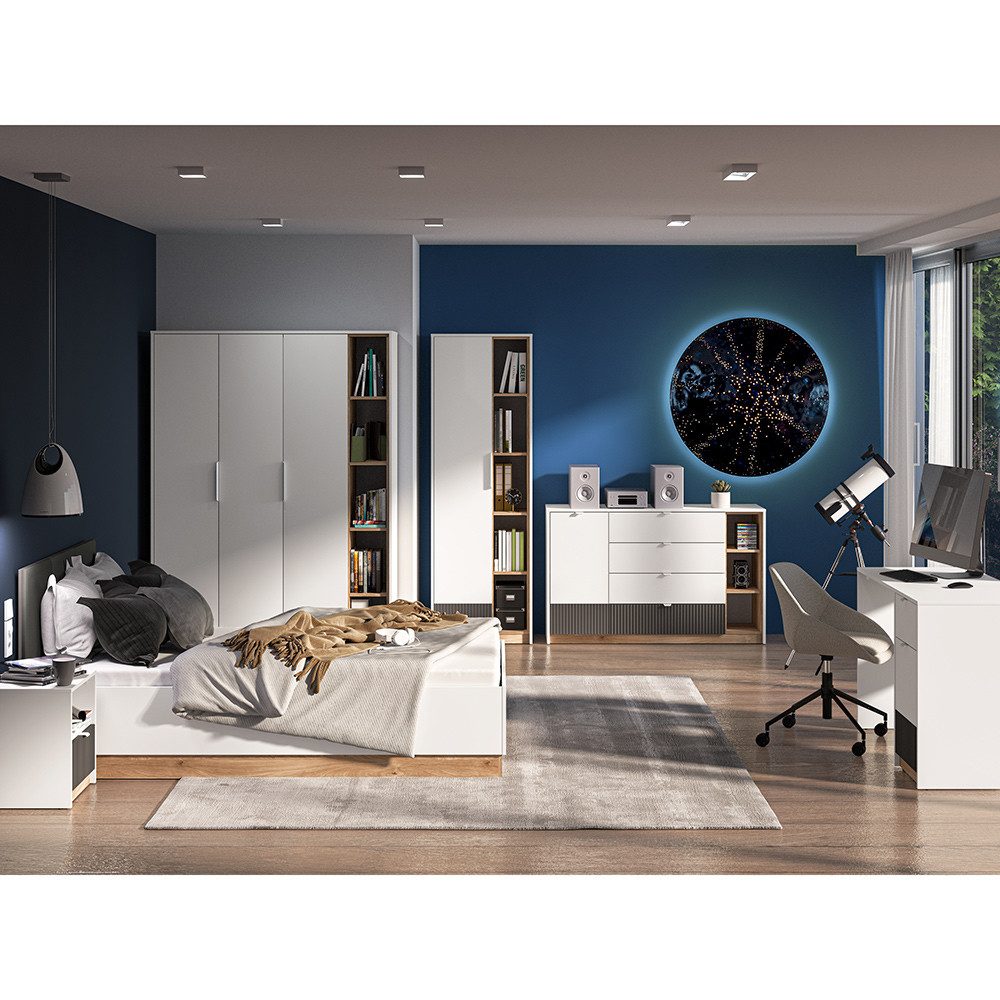 Lomadox Jugendzimmer Set Timaru 131 Sparset 6 Tlg In Weiß Mit
