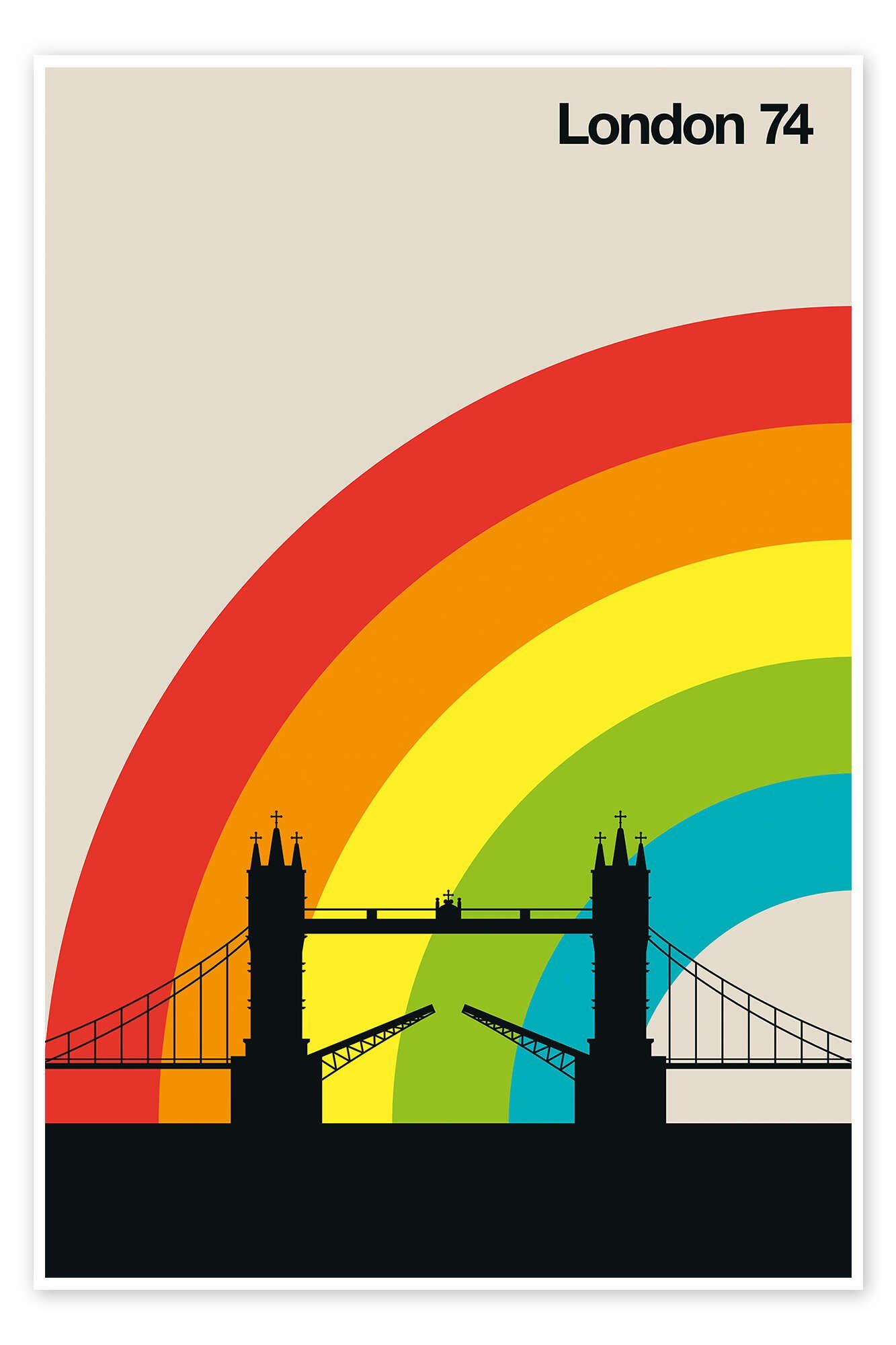 Posterlounge Poster Bo Lundberg London 74 Lounge Digitale Kunst