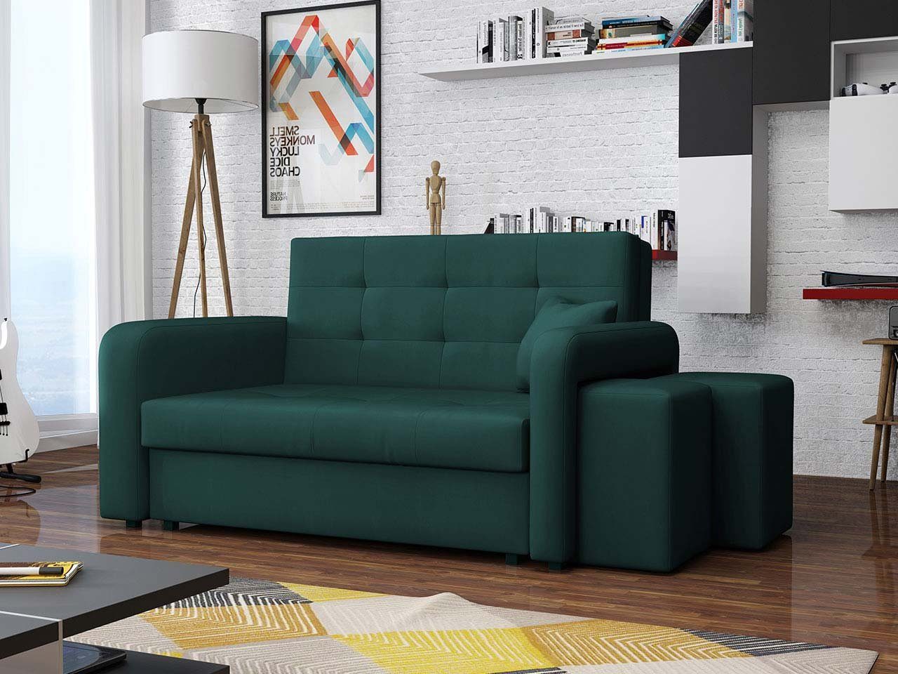 Mirjan24 Schlafsofa Viva Home Ii Mit Polsterhocker 2 Stück 2 Sitzer