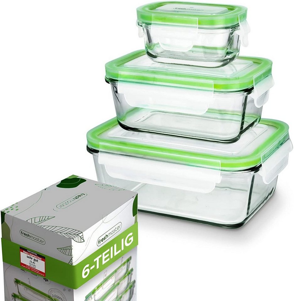 Fresh Master Frischhaltedose 6 Tlg Frischhaltedoesen Glas