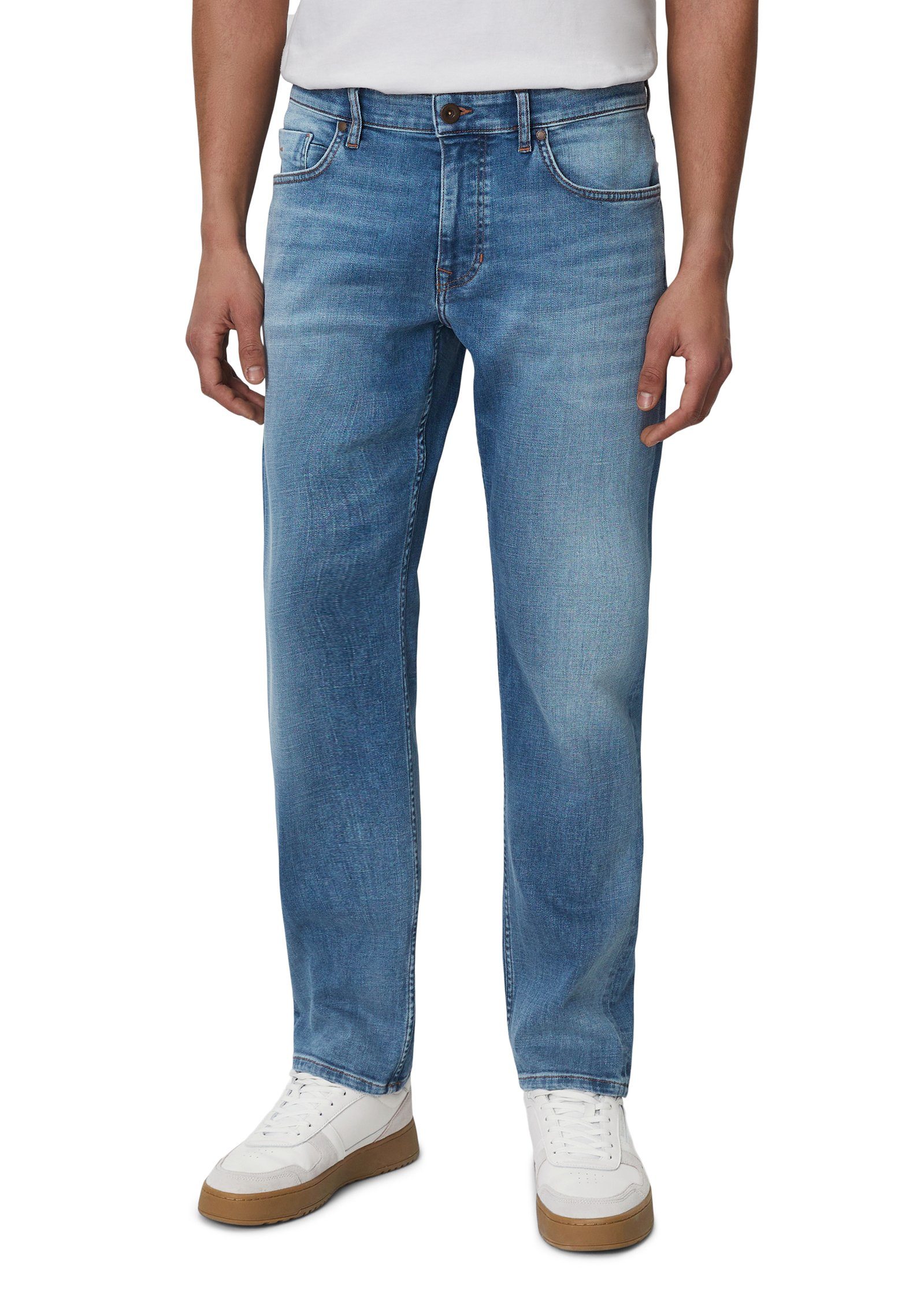 Marc O'Polo Regular-fit-Jeans aus Bio-Baumwoll-Mix, Regular Fit, tiefer Bund, reguläre Länge