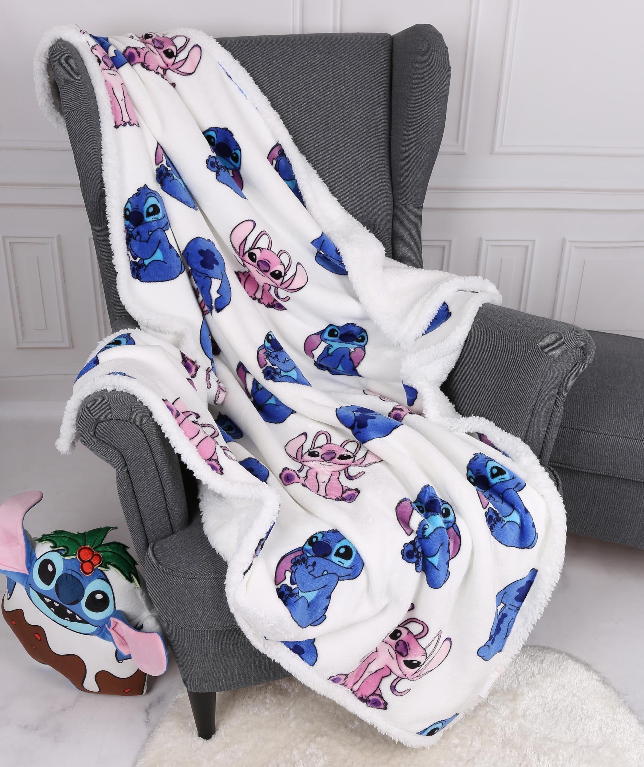 Disney Tagesdecke DISNEY Angel Stitch Weiß Tagesdecke 120x150 cm ...