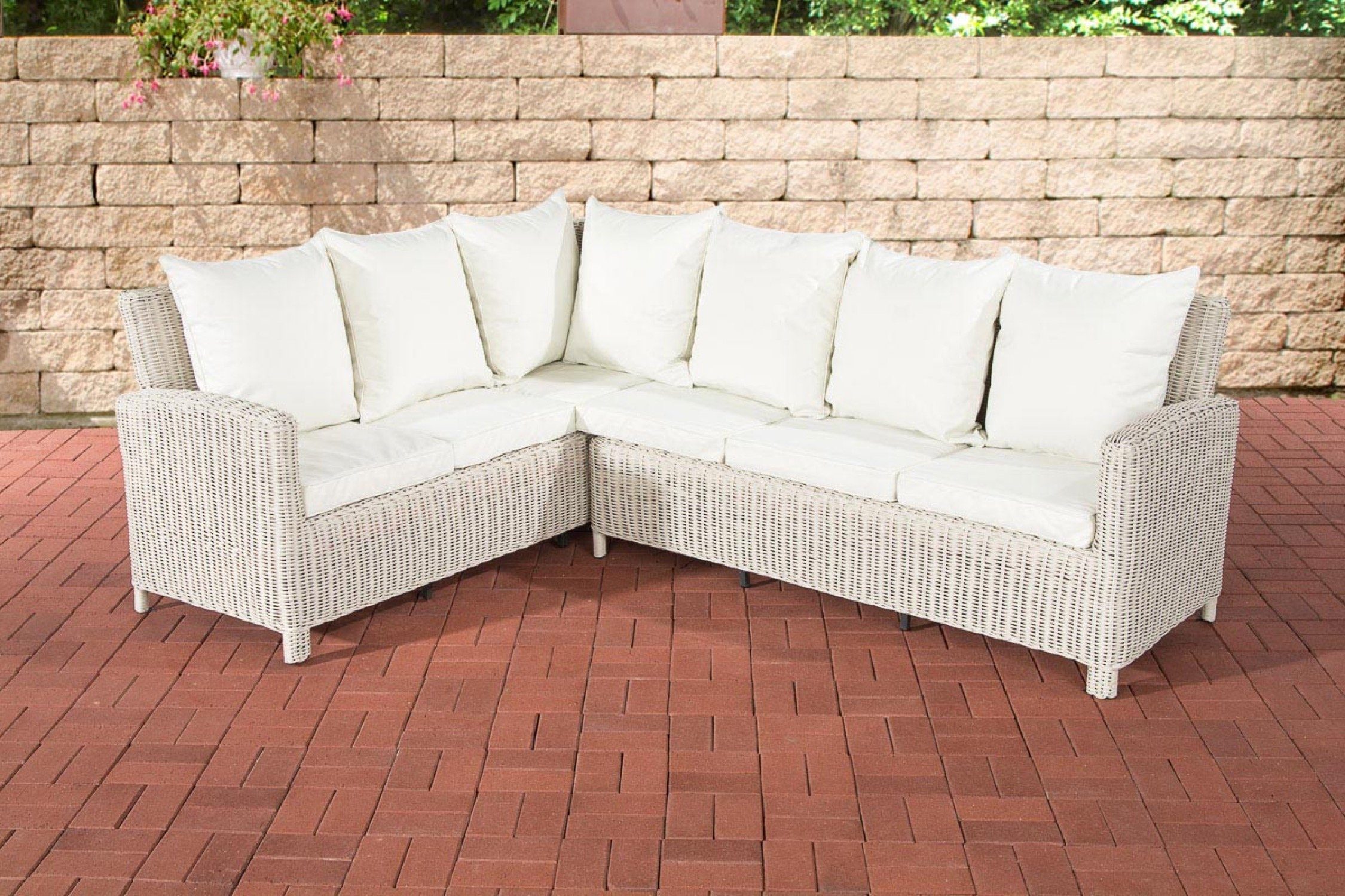 Tpfgarden Gartenlounge Set Berno 5mm Rundrattan L Garnitur Für