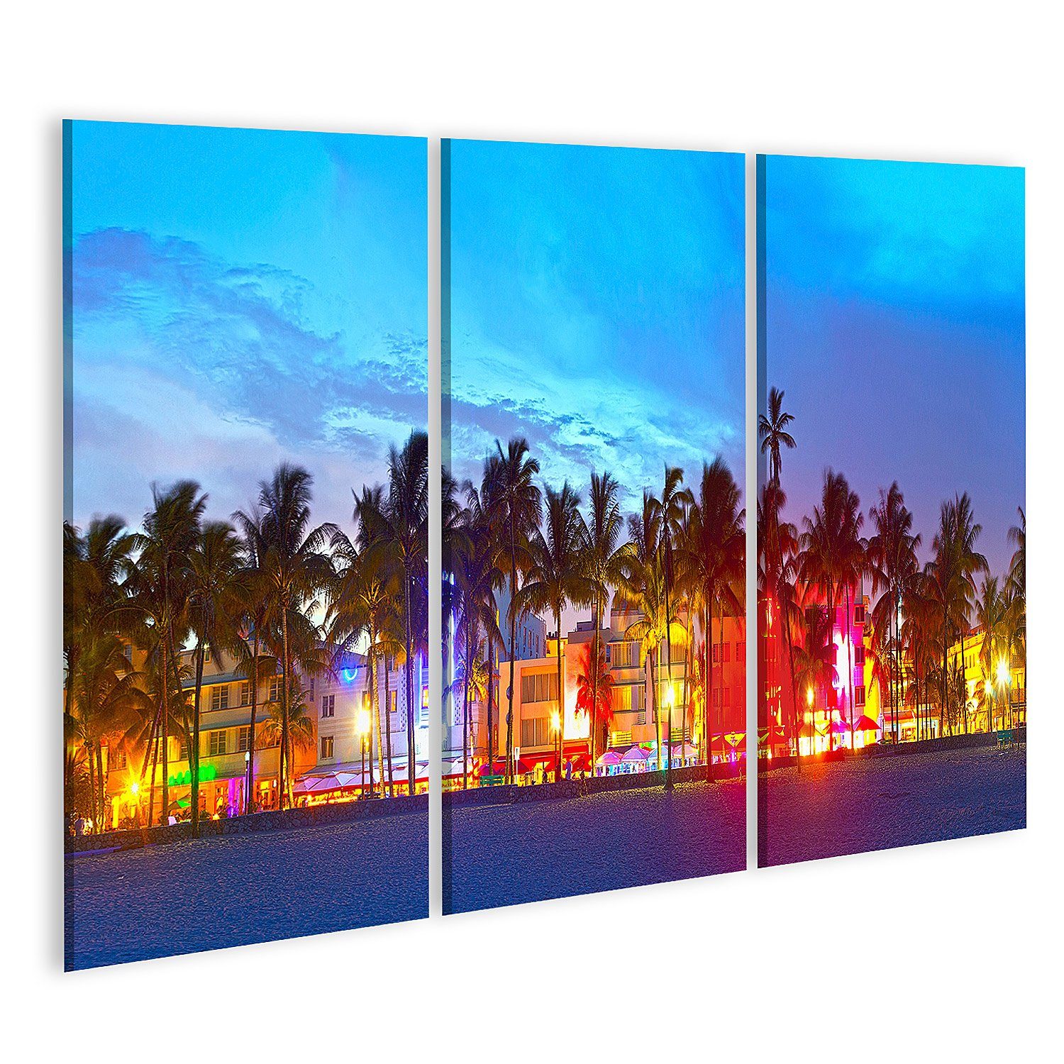 islandburner Leinwandbild »Bild auf Leinwand Miami Beach Florida Ocean Drive« online kaufen | OTTO