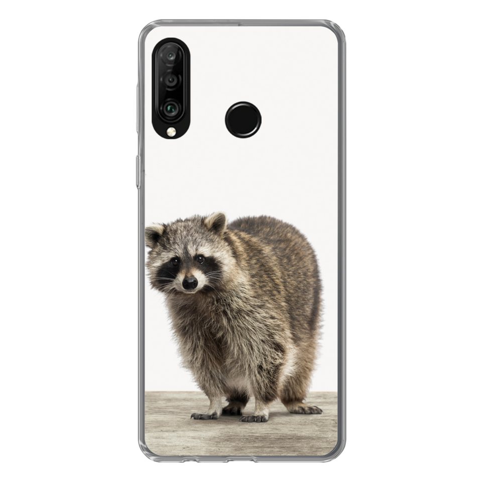 Muchowow Handyhülle Waschbär Tiere Weißer Hintergrund Jungen