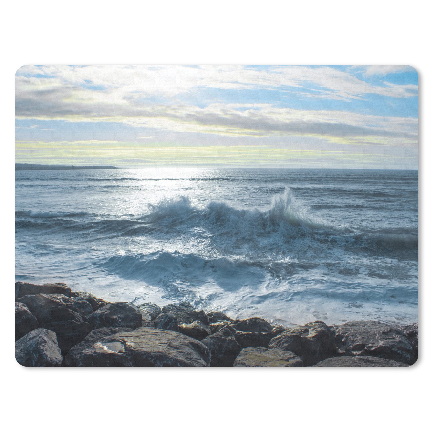 MuchoWow Mauspad Meer - Steine - Sonne (1-St), Gaming, Mousepad Klein, Büro Zubehör ...