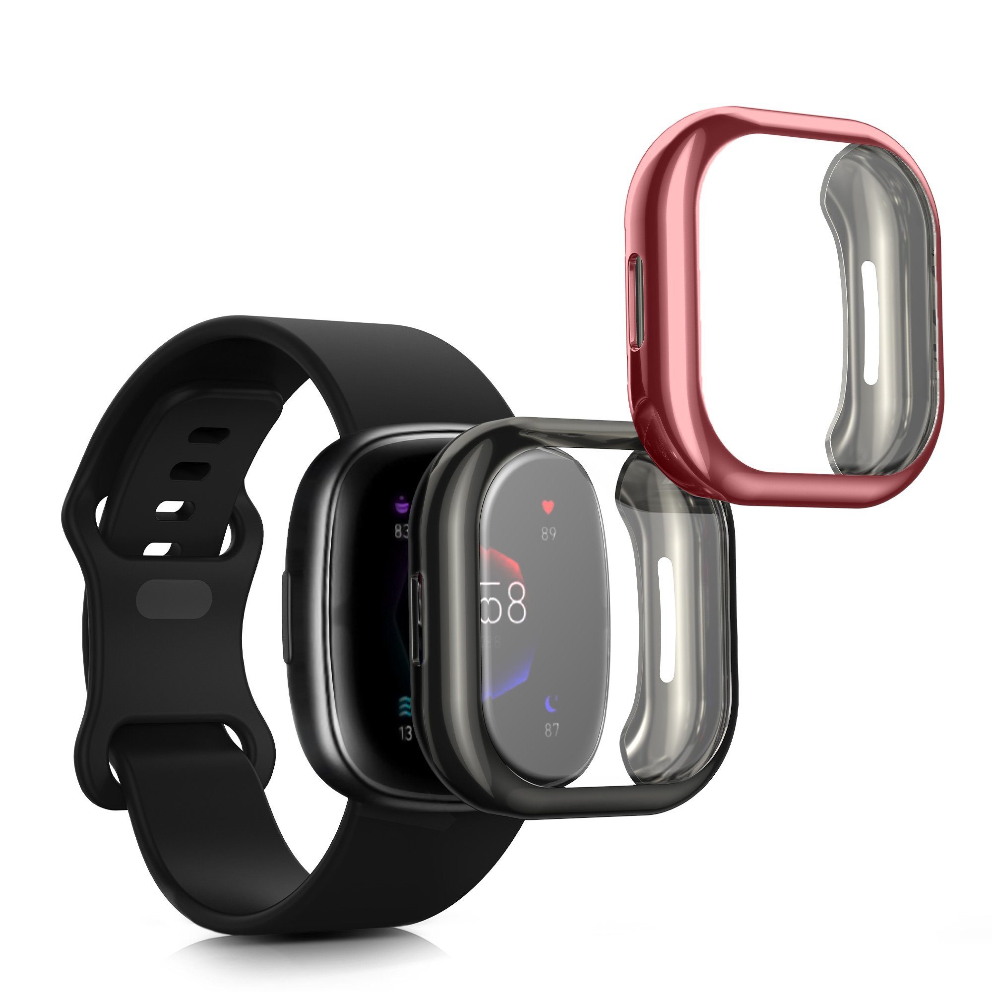Kwmobile Smartwatch Hülle 2x Hülle Für Fitbit Versa 4 Sense 2