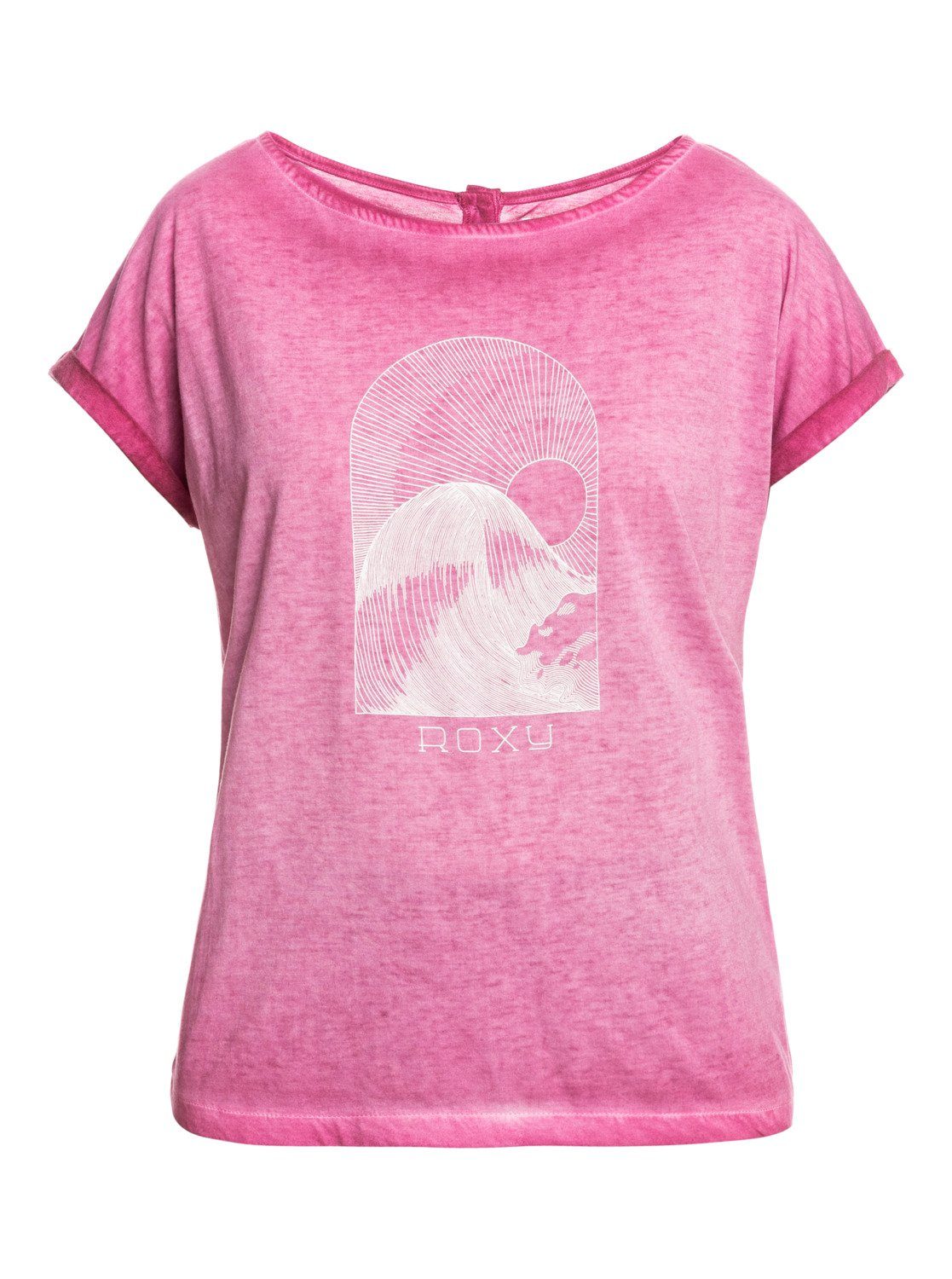 Roxy T Shirt Summertime Happiness Stoff Leichtes Mischgewebe Aus