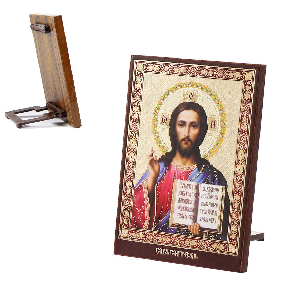 NKlaus Bild Ikone Jesus Christus Holz 8 X 6 Icon Икона Господь Вседержите 1052 Иис, Religion