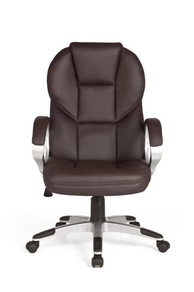 Amstyle Chefsessel Spm1222 Bürostuhl Bezug Kunstleder Braun